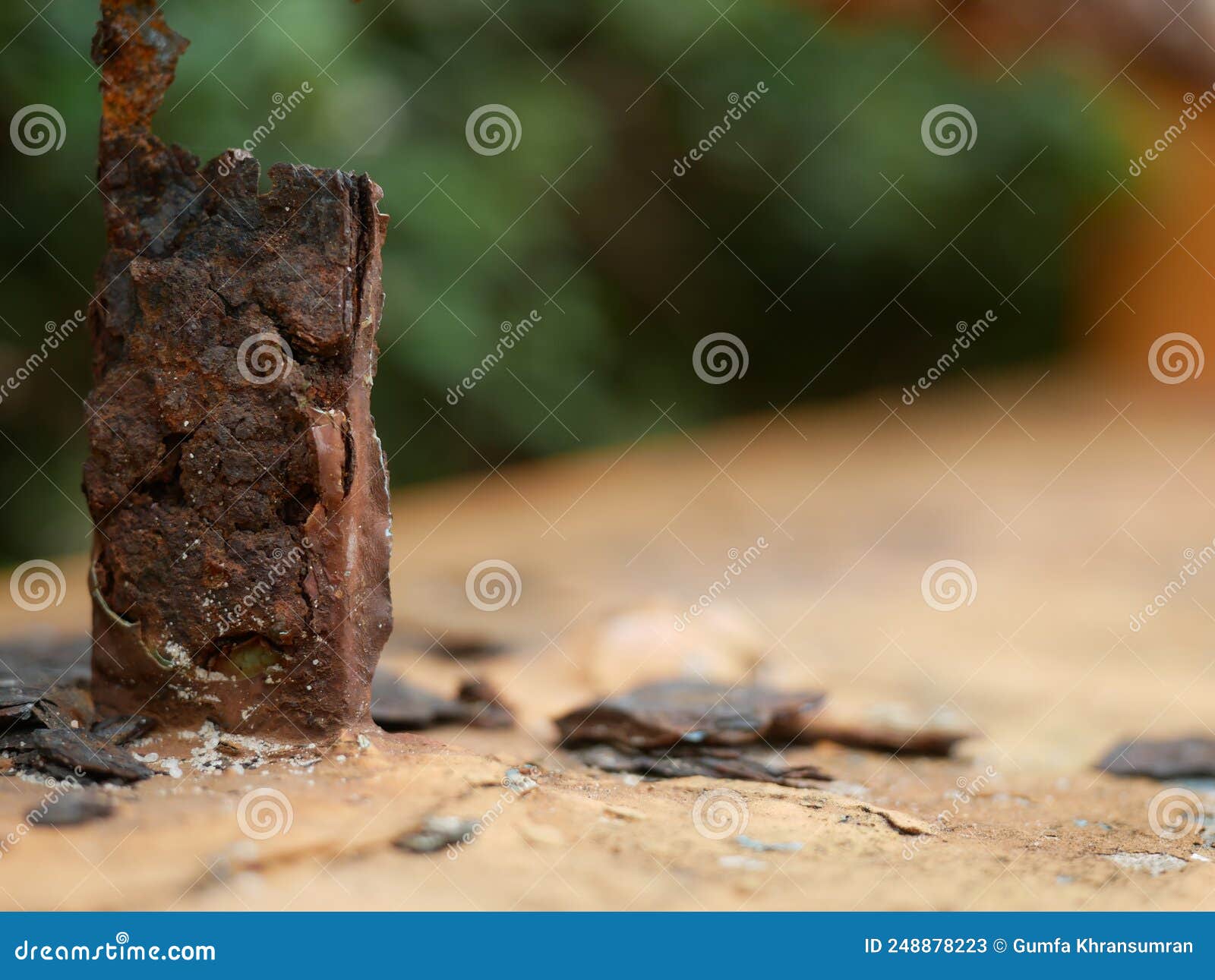 The Rusted Steel Structure Eroded and Was Severely Damaged Stock Image ...