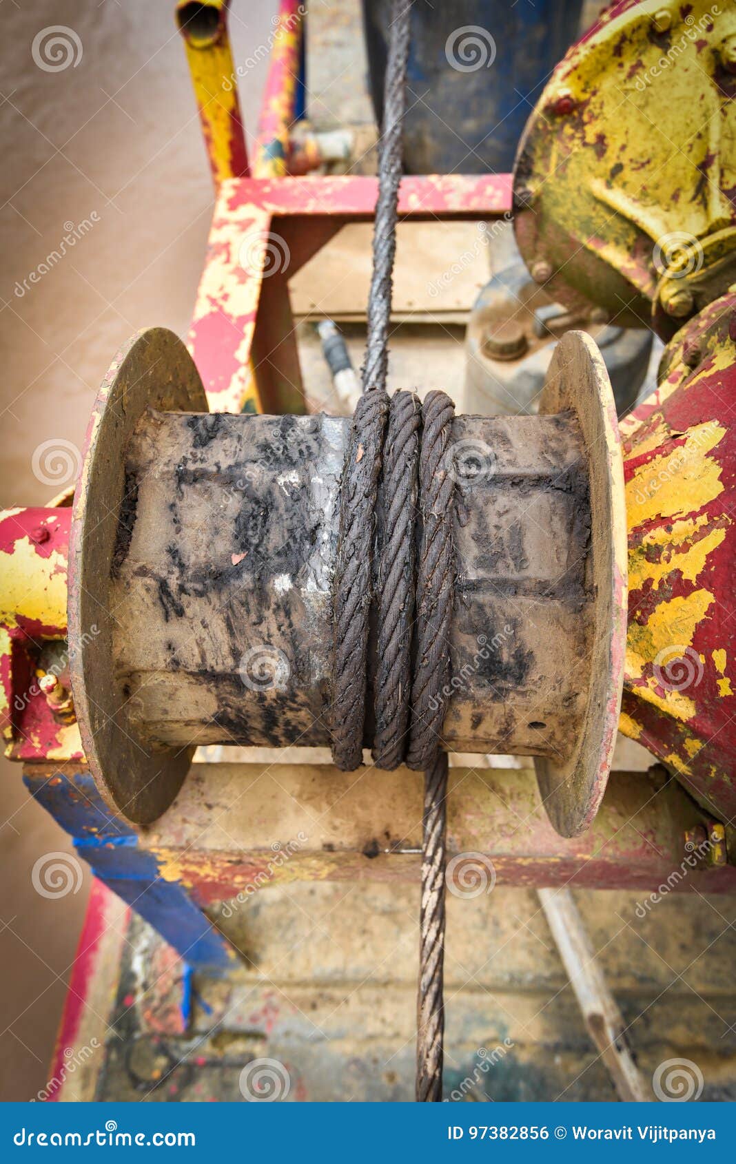 Rusted Steel Wire Rope Boat Equipment Stock Photo - Image of ...