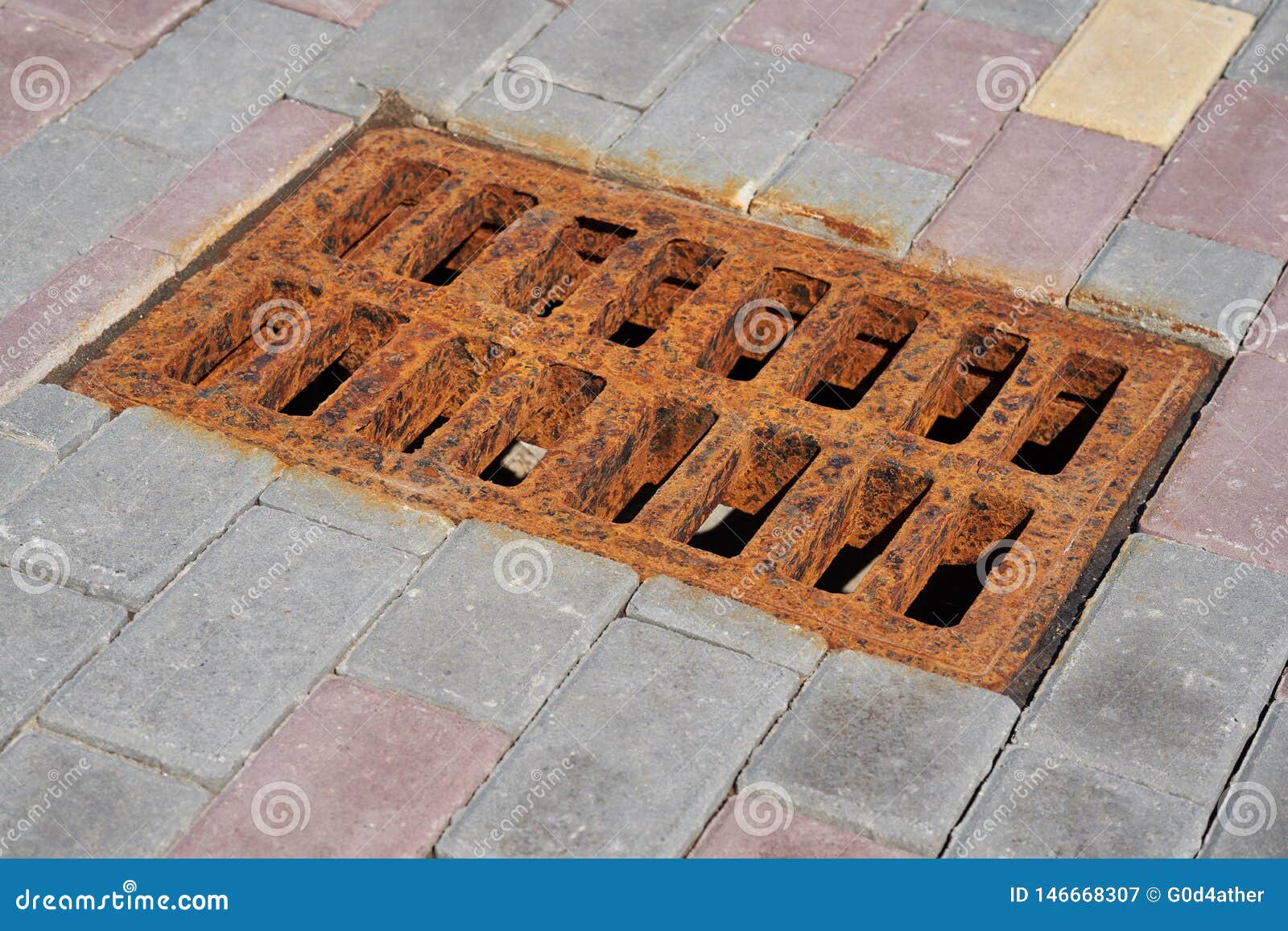 Storm drain stock image. Image of storm, grid, metal - 146668307