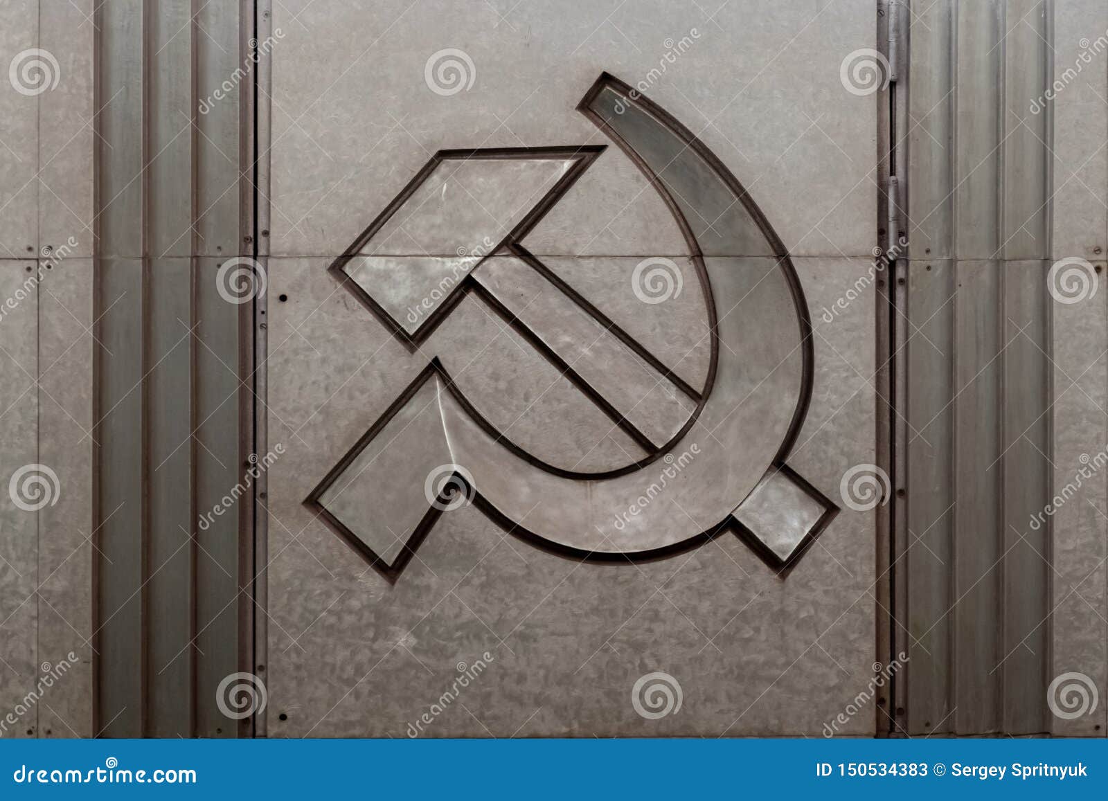 Rusted Symbols of the Soviet Union. Hammer and Sickle Stock Image ...