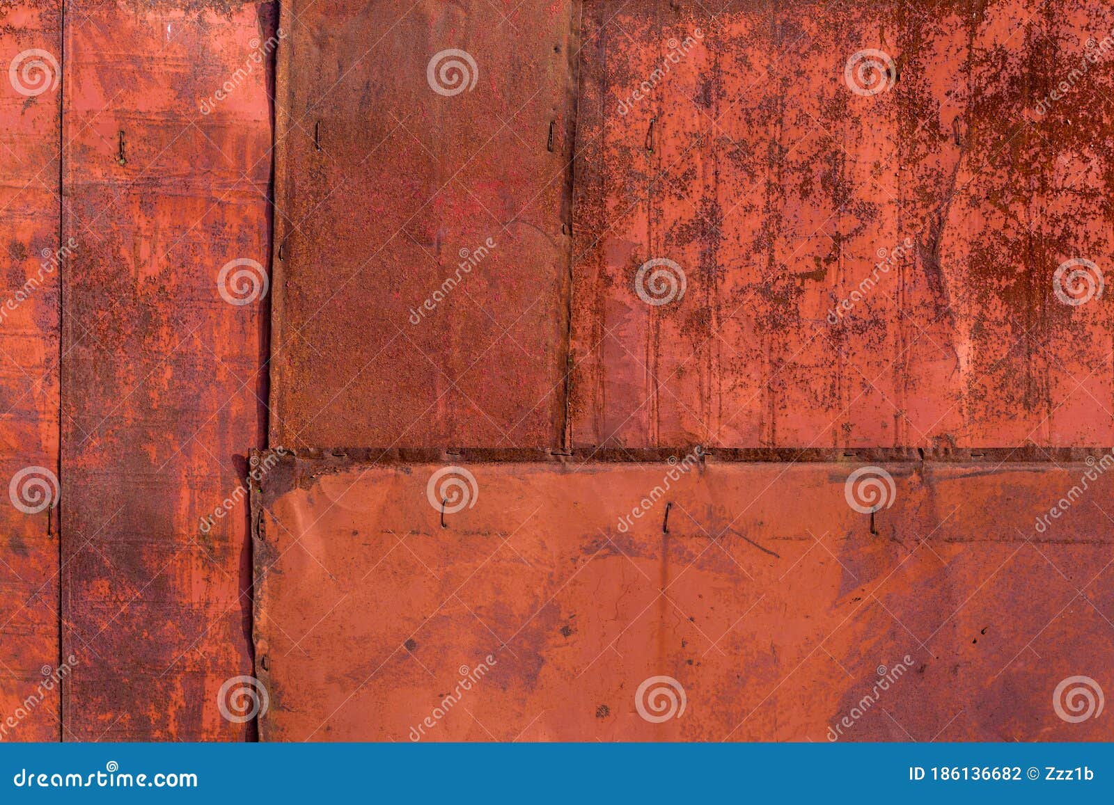 Rusted Tin Sheets Patchwork Wall Texture and Flat Background Stock ...