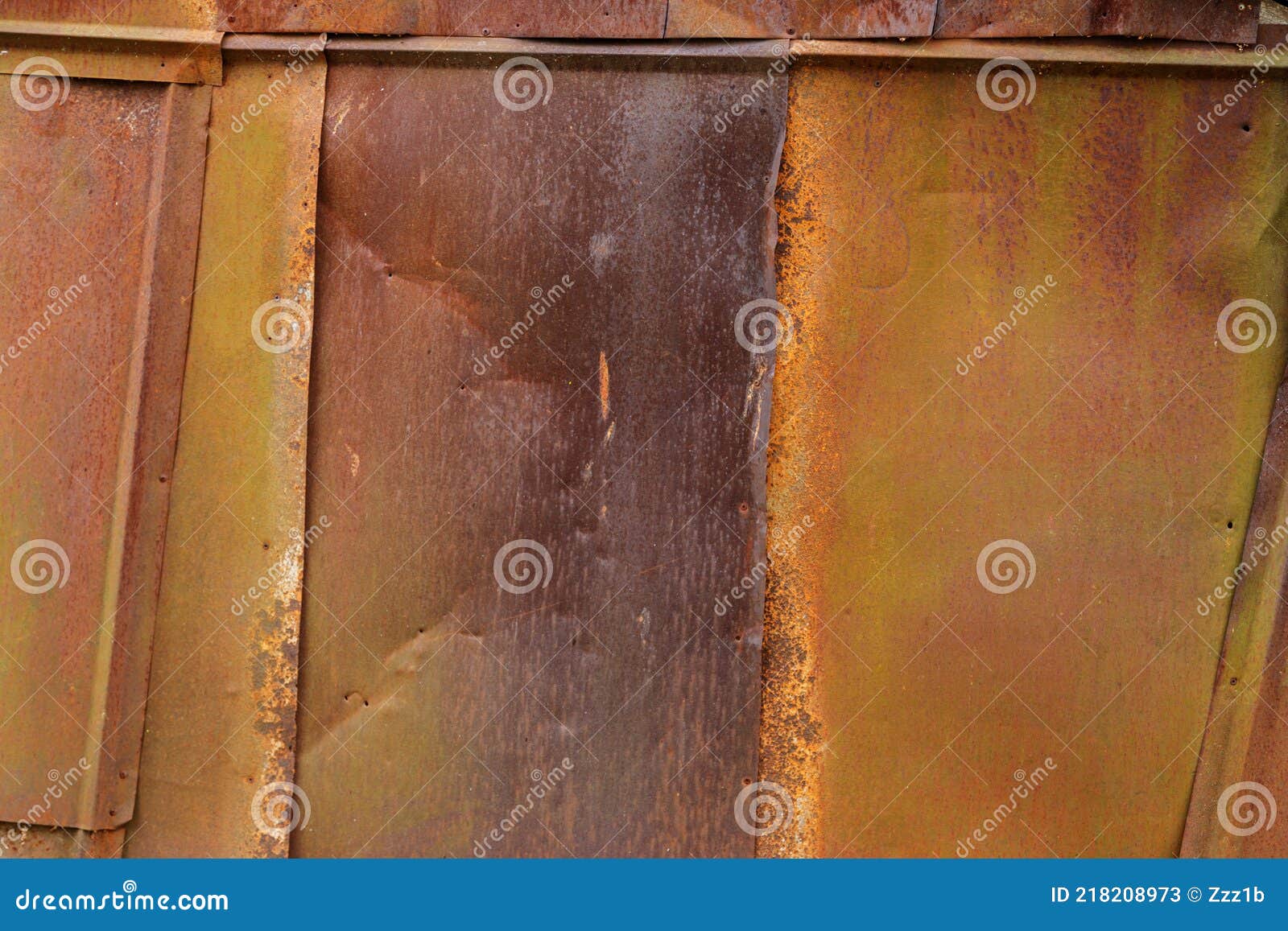 Rusted Tin Sheets Patchwork Wall Texture And Flat Background Stock ...
