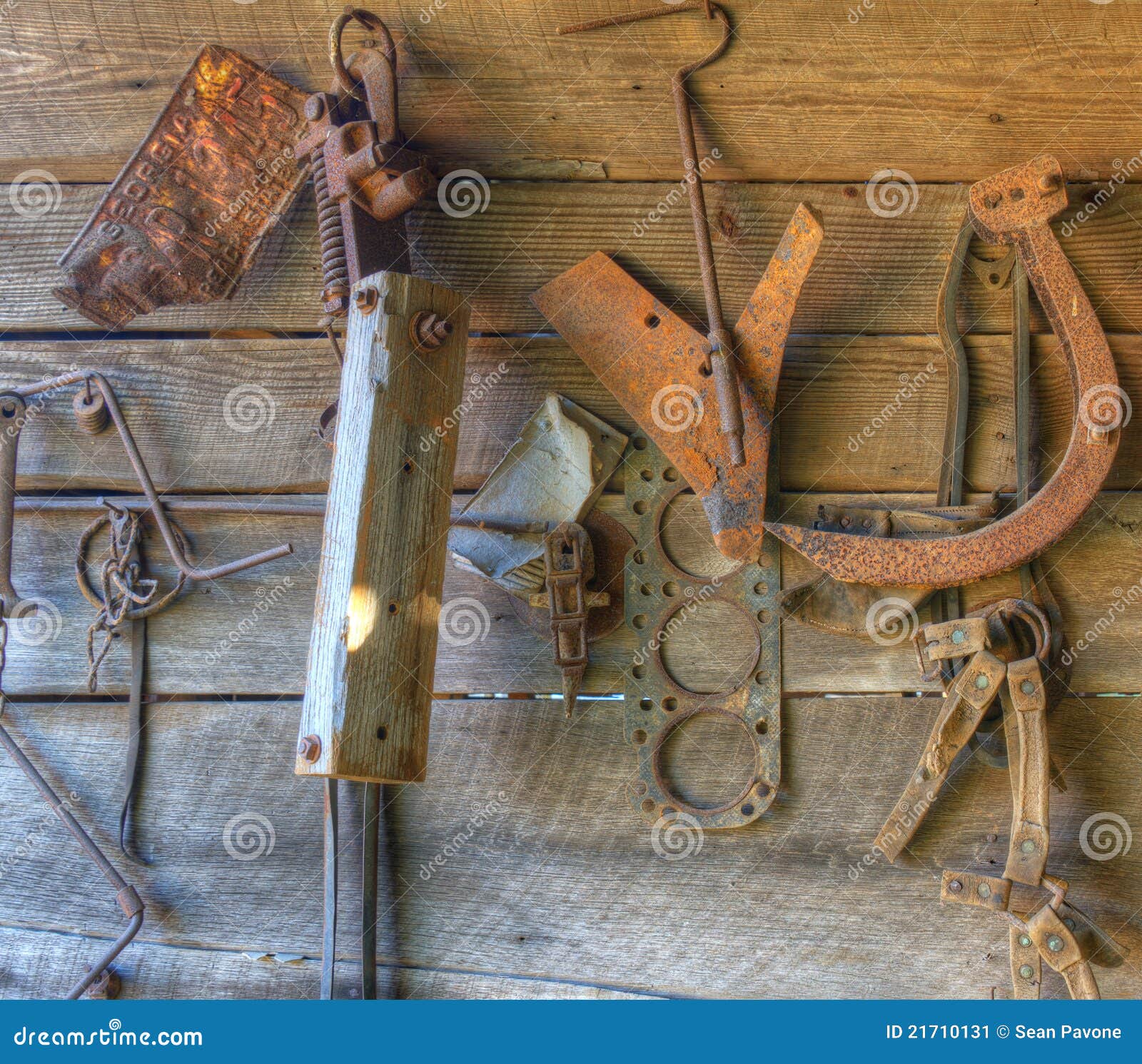 Rusted tools stock image. Image of hooks, wood, object - 21710131