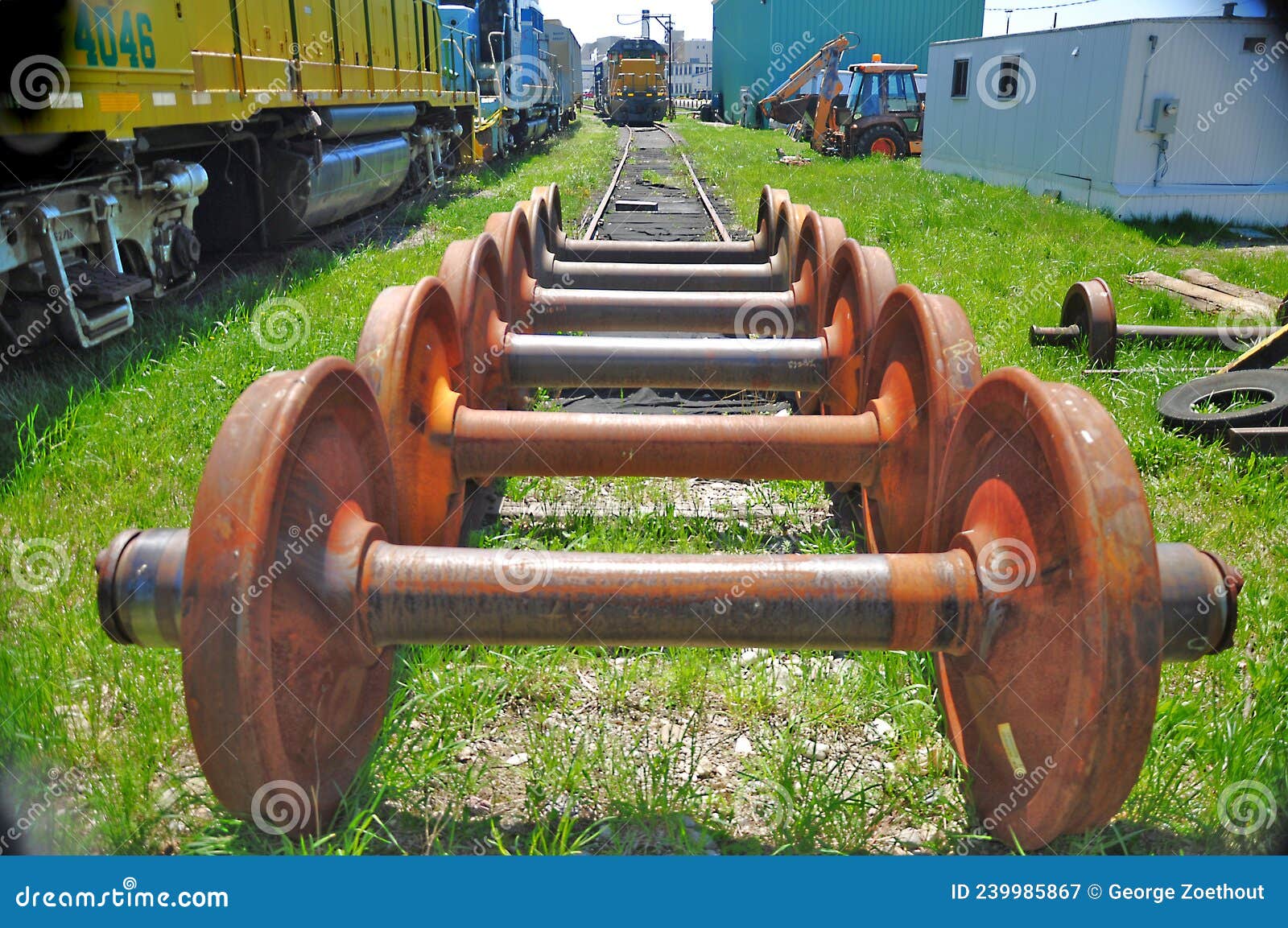 Rusted Train Wheels on Rail Tracks. Stock Image - Image of rusted, farm ...