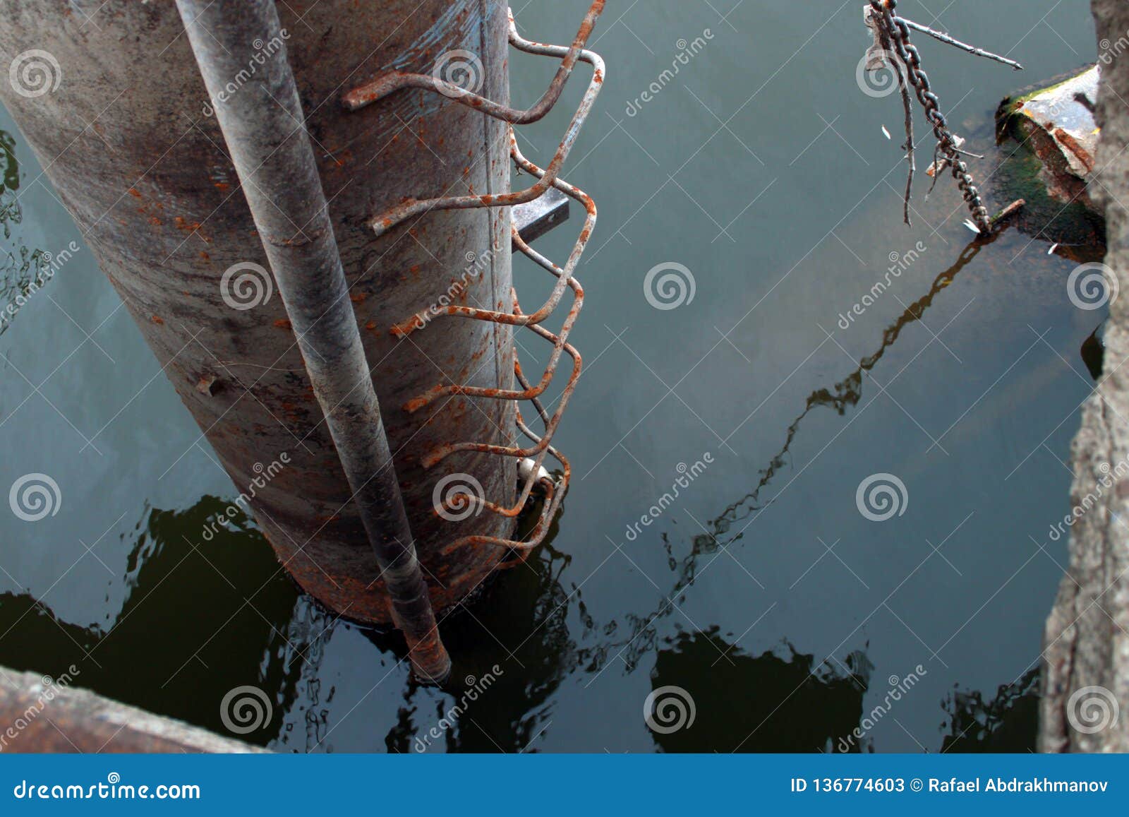 Rusted Water Pump Pipe in Water Stock Image - Image of leaking ...