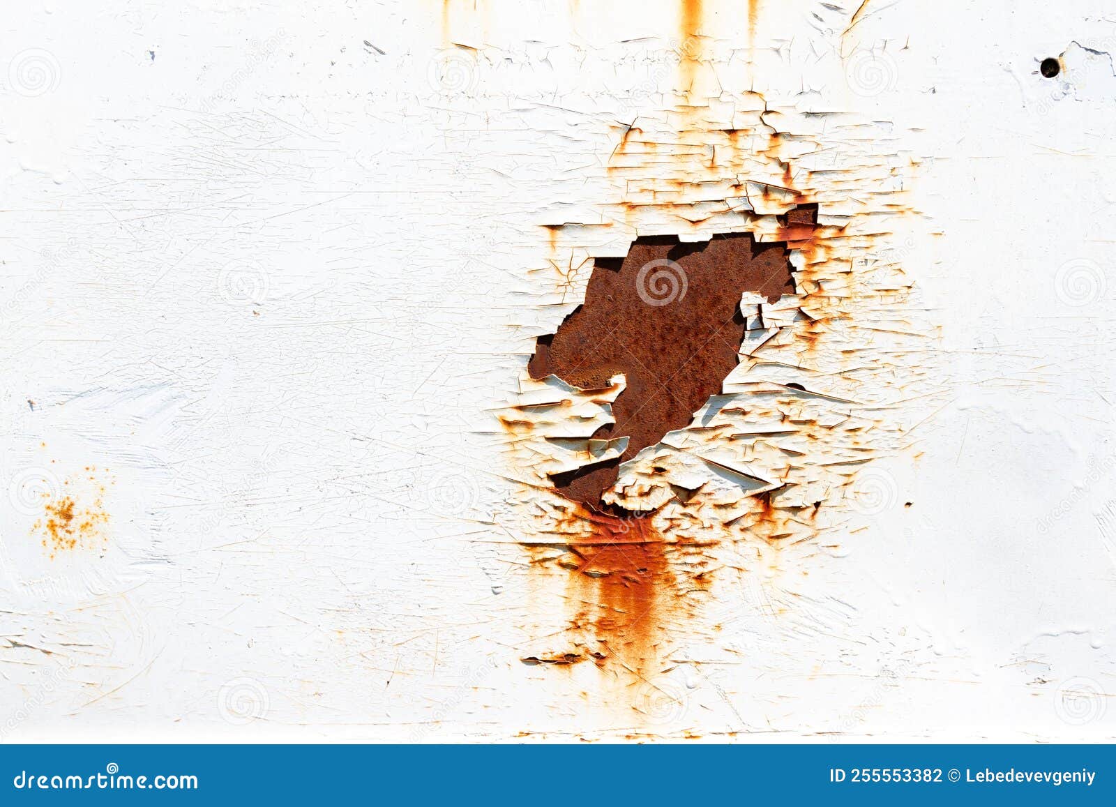 Rusted White Painted Metal Wall. Rusty Metal Background with Streaks of ...