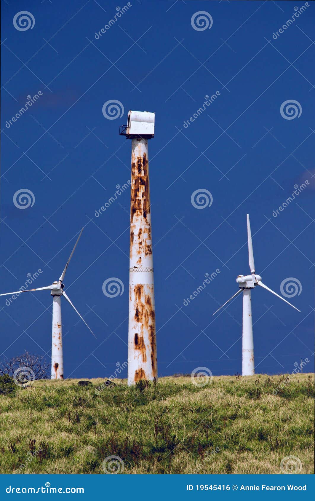 Rusted wind turbines stock photo. Image of fields, electricity - 19545416