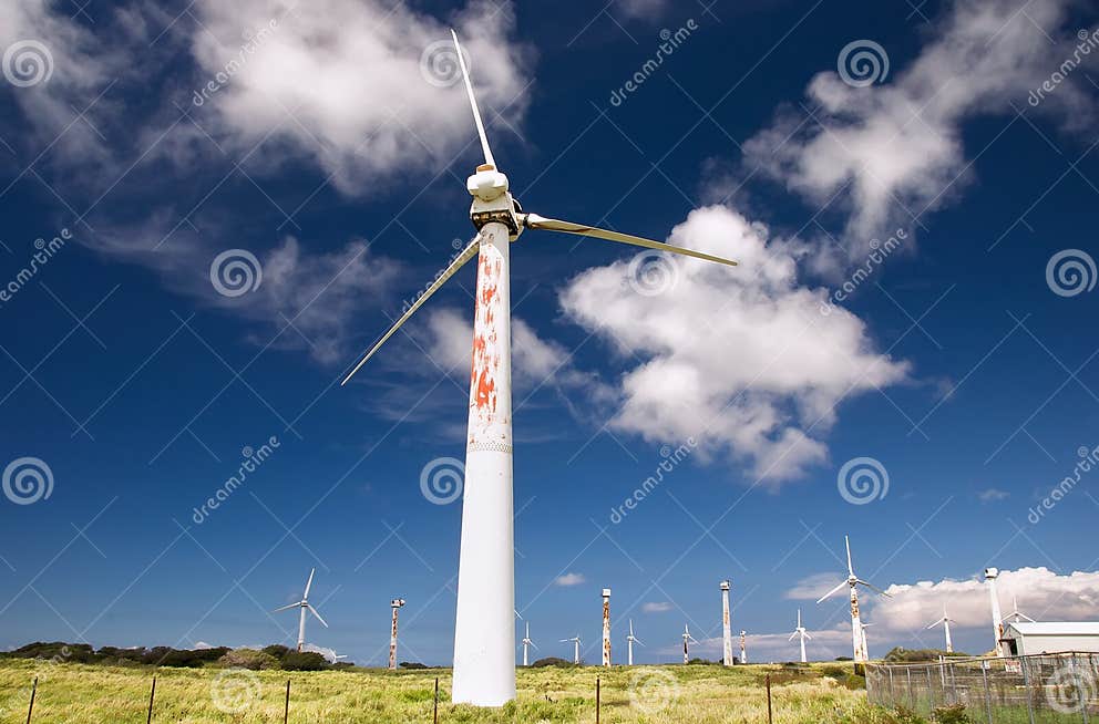Rusted wind turbines stock image. Image of climate, industrial - 19545437