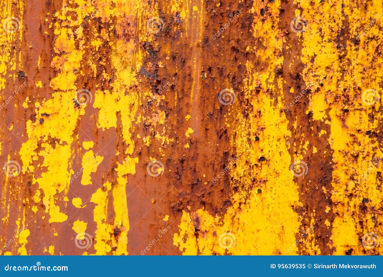 Rusted Yellow Painted Metal. Abstract Texture Matal Background. Stock ...