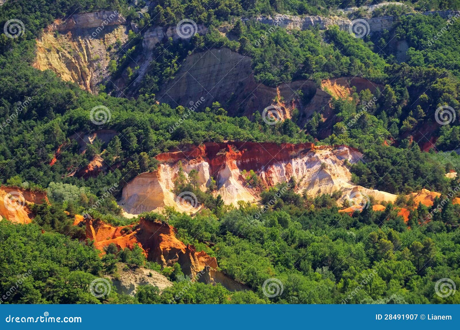 Rustel ocre rocks stock image. Image of formation, hill - 28491907