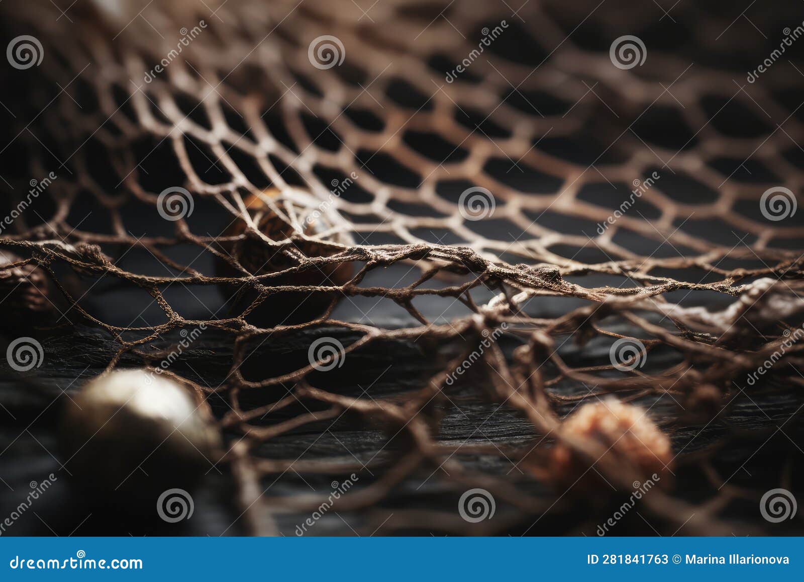 Rustic Abstract Background with Fishing Net. Generative AI Stock ...