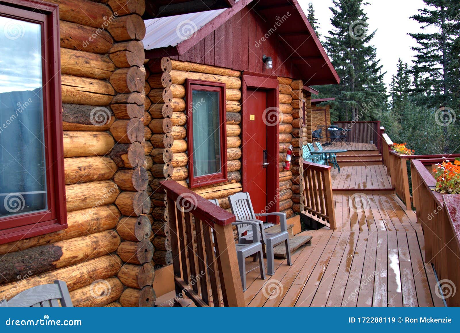 Rustic Alaskan Cabins stock image. Image of organic - 172288119
