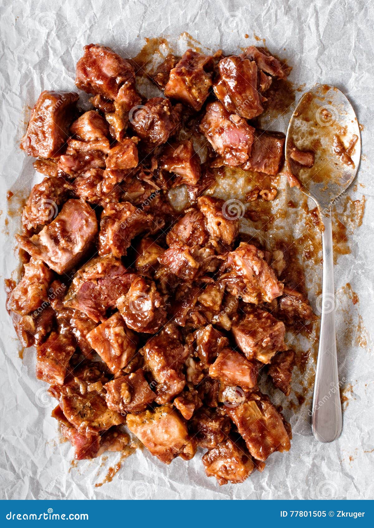 Rustic American Barbecued Pork Stock Image - Image of heart, vertical ...