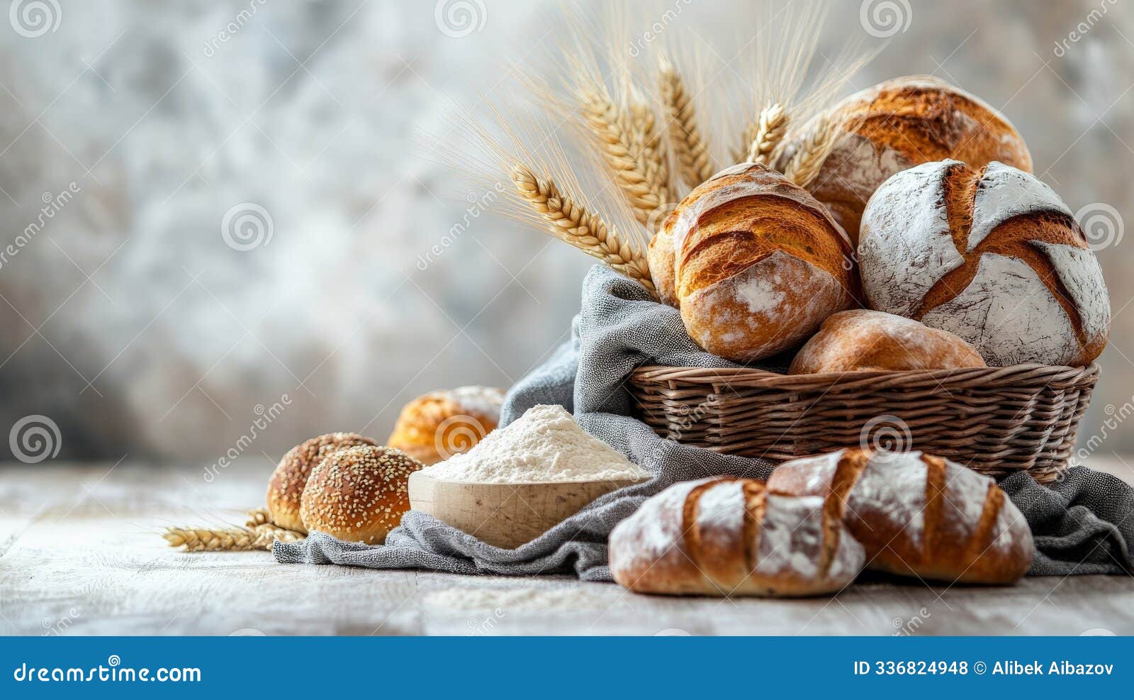A Rustic Artisan Bread, Sliced And Displayed On A Wooden Board Stock ...