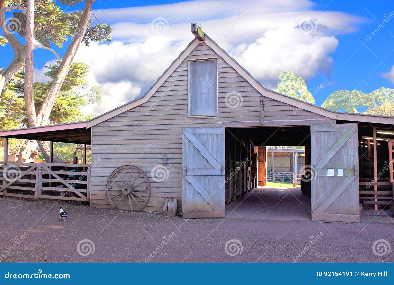 Rustic Australian Barn stock image. Image of door, peaceful - 92154191