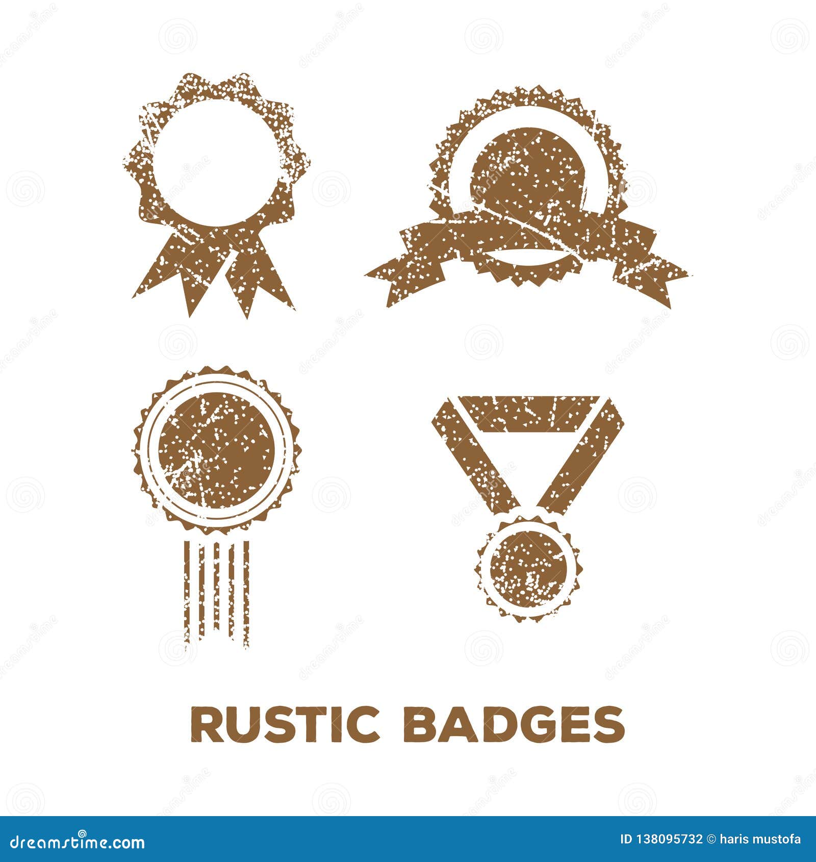 Rustic Badge Logo Icon Design Template Vector Stock Vector ...