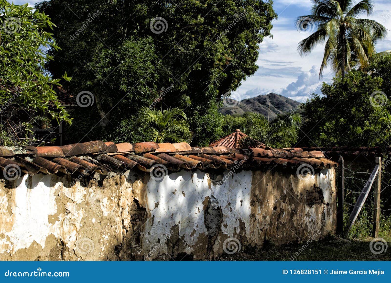 Traditional Bahareque House In Colombia With A Wattle-and-daub Material ...