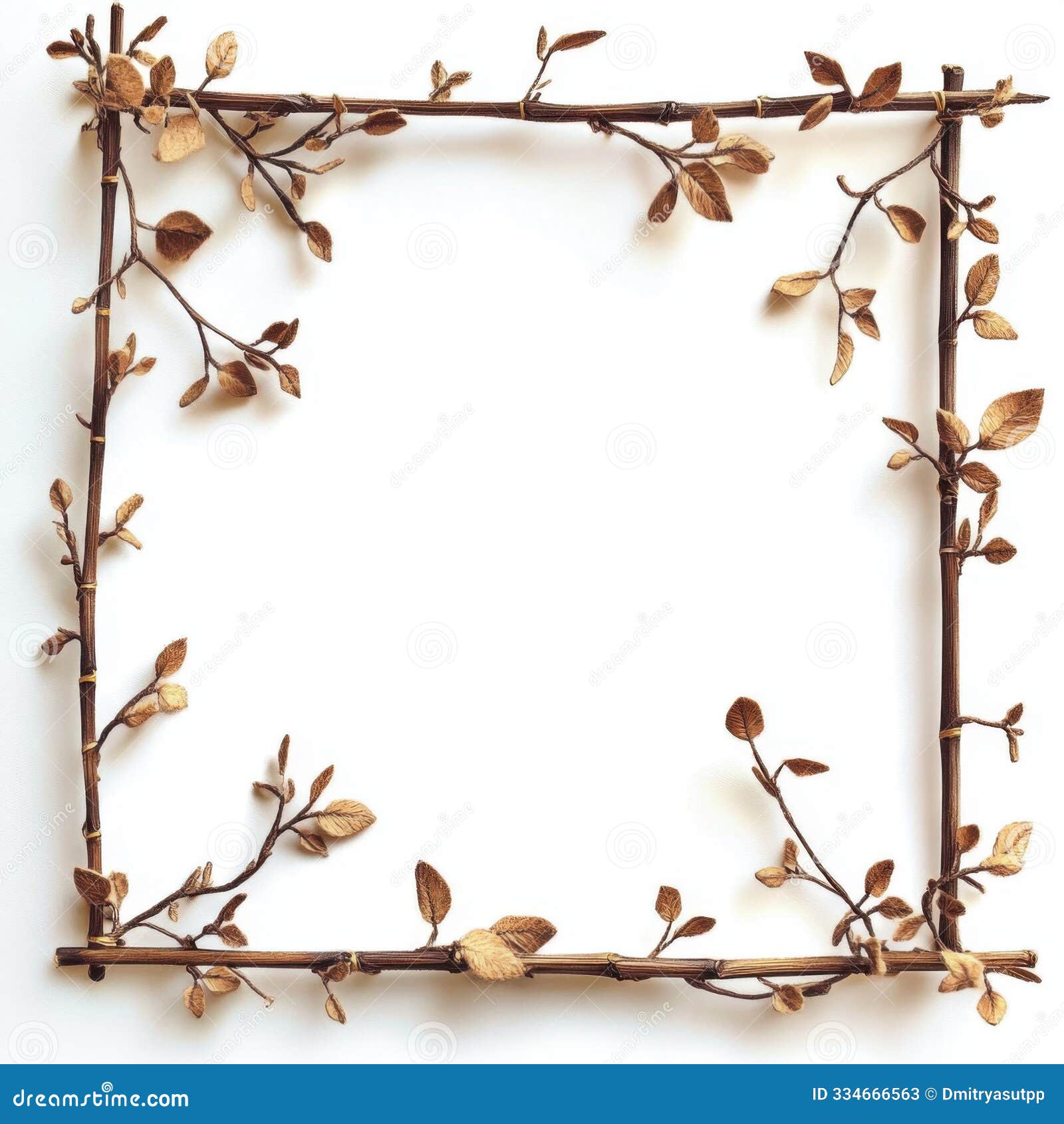Rustic Bamboo and Dried Leaf Frame Design for Nature-inspired Decor or ...