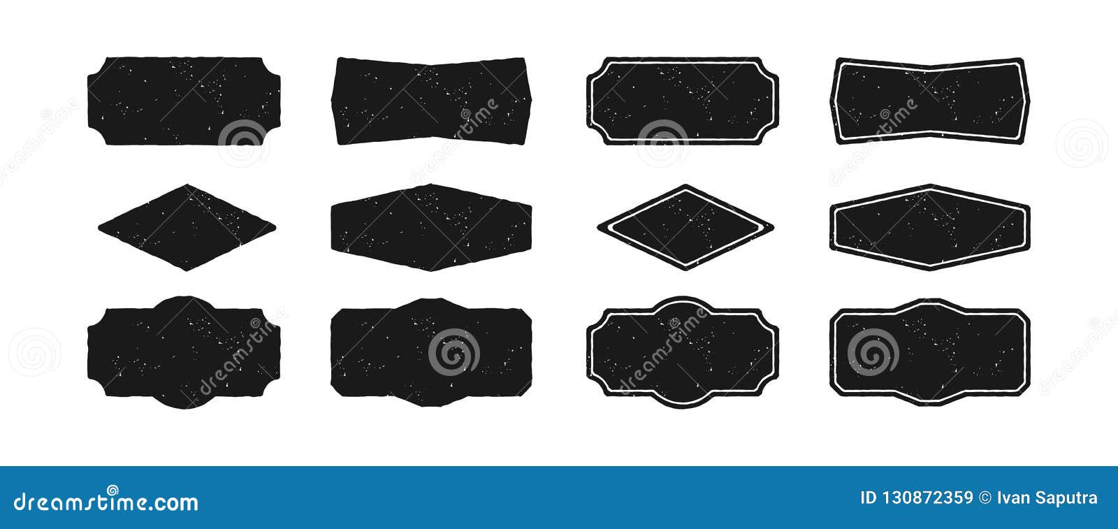 Rustic Banner Vector Collection, Vintage Panel Vector Stock Vector ...