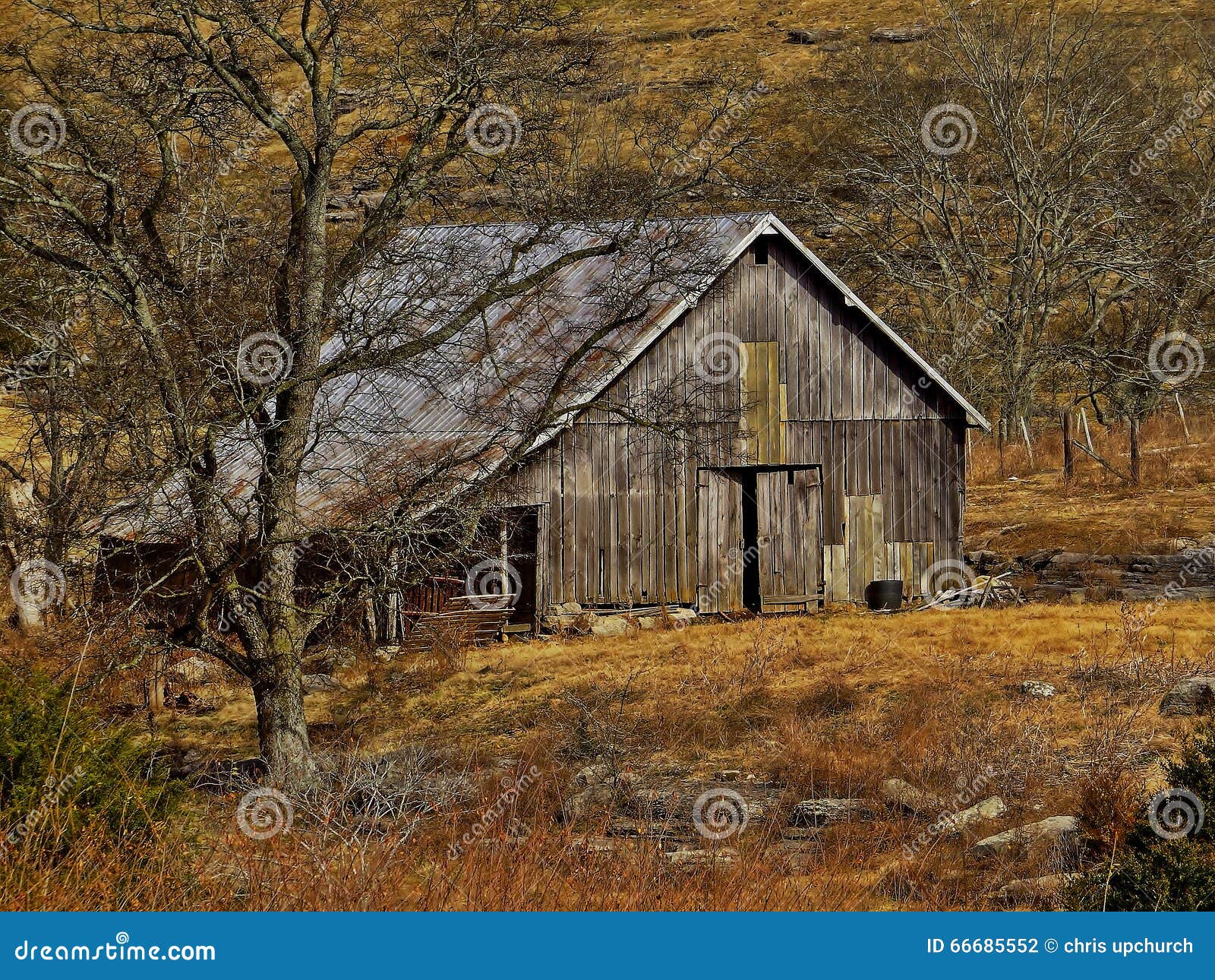 Rustic barn stock photo. Image of wildflowers, rustic - 66685552