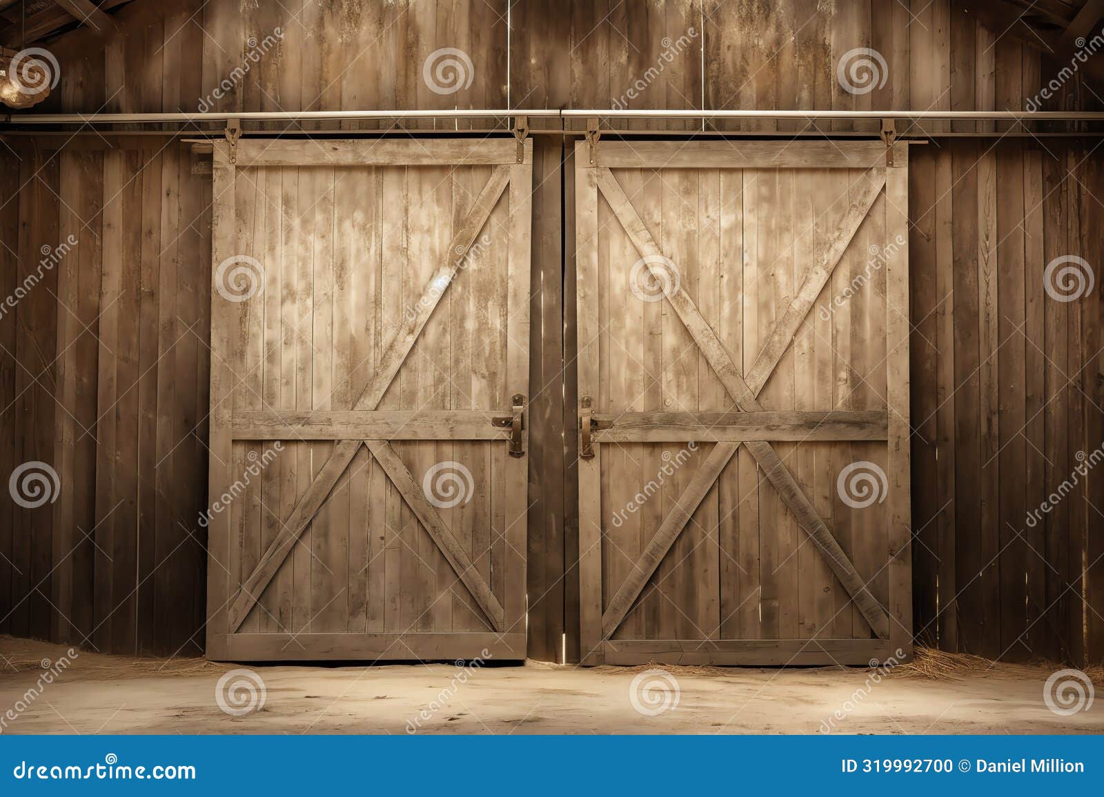 Rustic Barn Doors Authentic Simple Living Stock Illustration ...