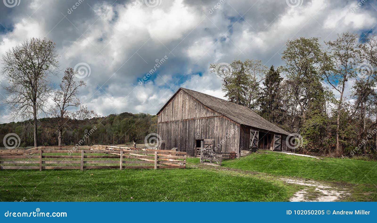Rustic Barn stock image. Image of dramatic, field, wooden - 102050205