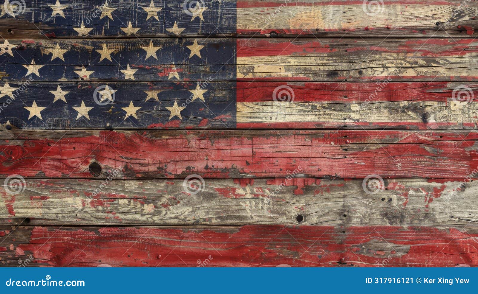 Rustic Barn Siding Texture Pattern with Flag Accents for July 4th Stock ...