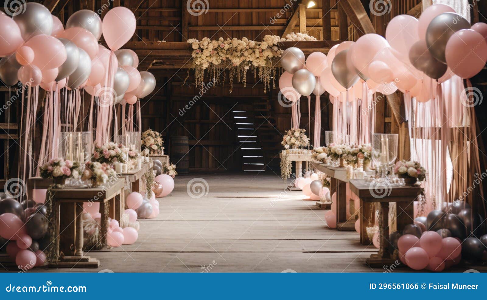 A Rustic Barn Wedding Transformed with Balloons in Various Shades ...