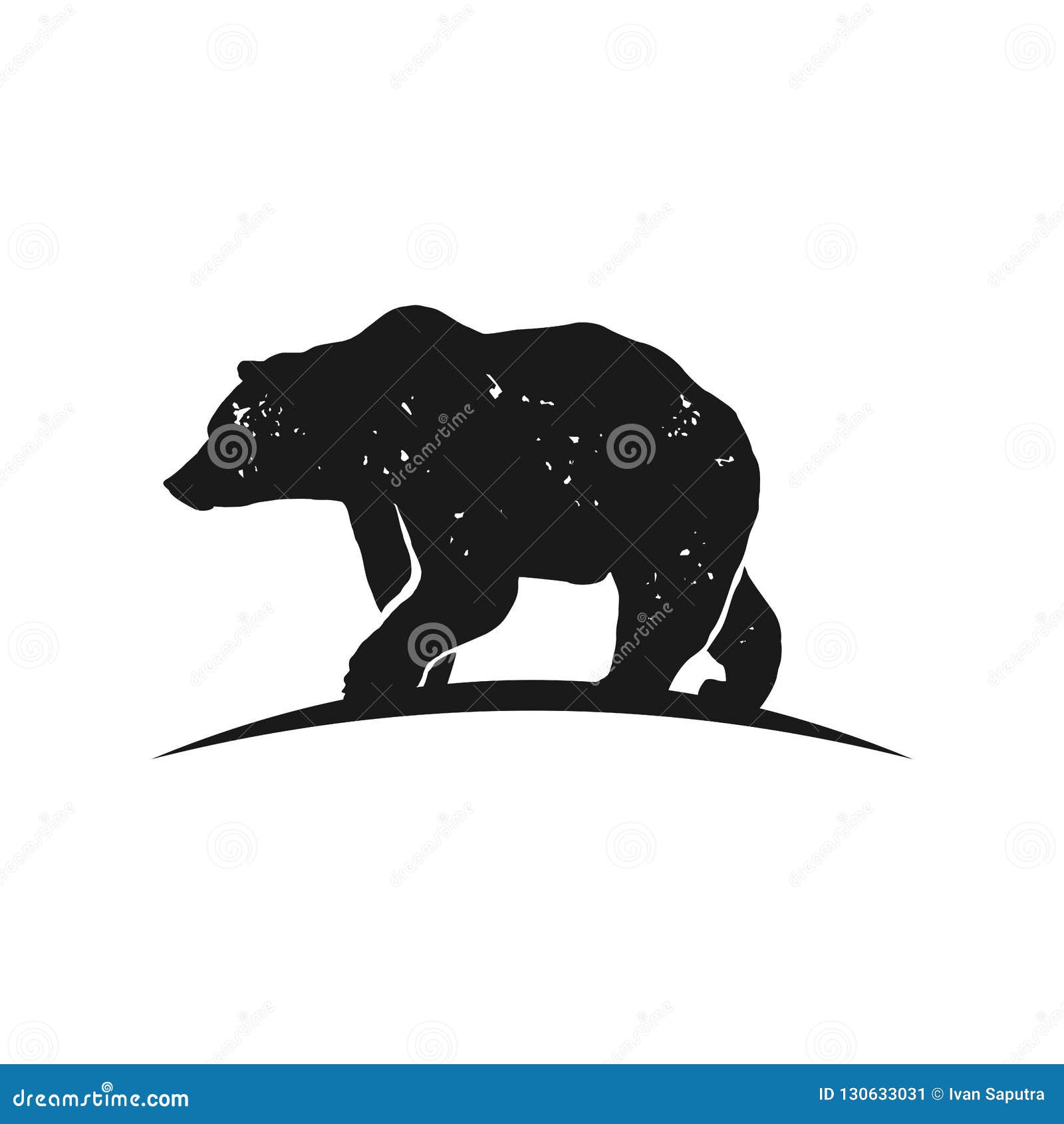 Rustic Bear Silhouette Logo Inspiration Stock Vector - Illustration of ...