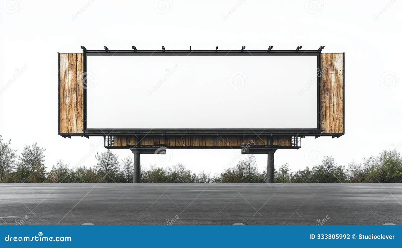 Rustic Billboard Generative AI Stock Illustration - Illustration of ...