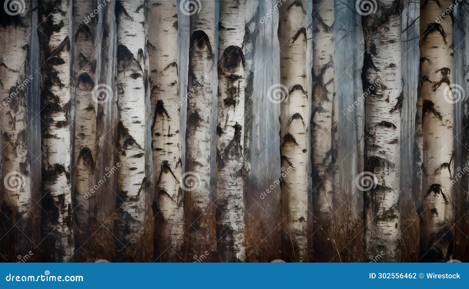 Rustic Birch Tree Wood Forest Texture Background Stock Illustration ...