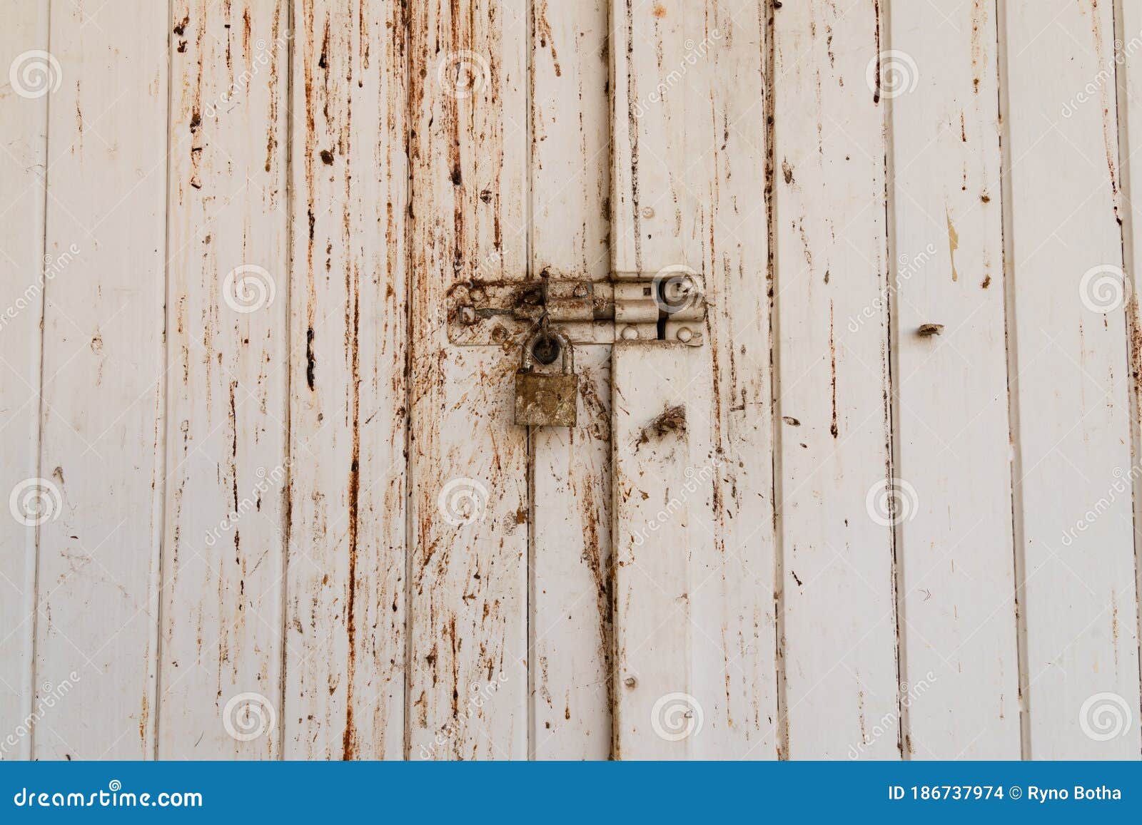 Rustic Black and White Background of Wooden Plank and Lock Stock Photo ...