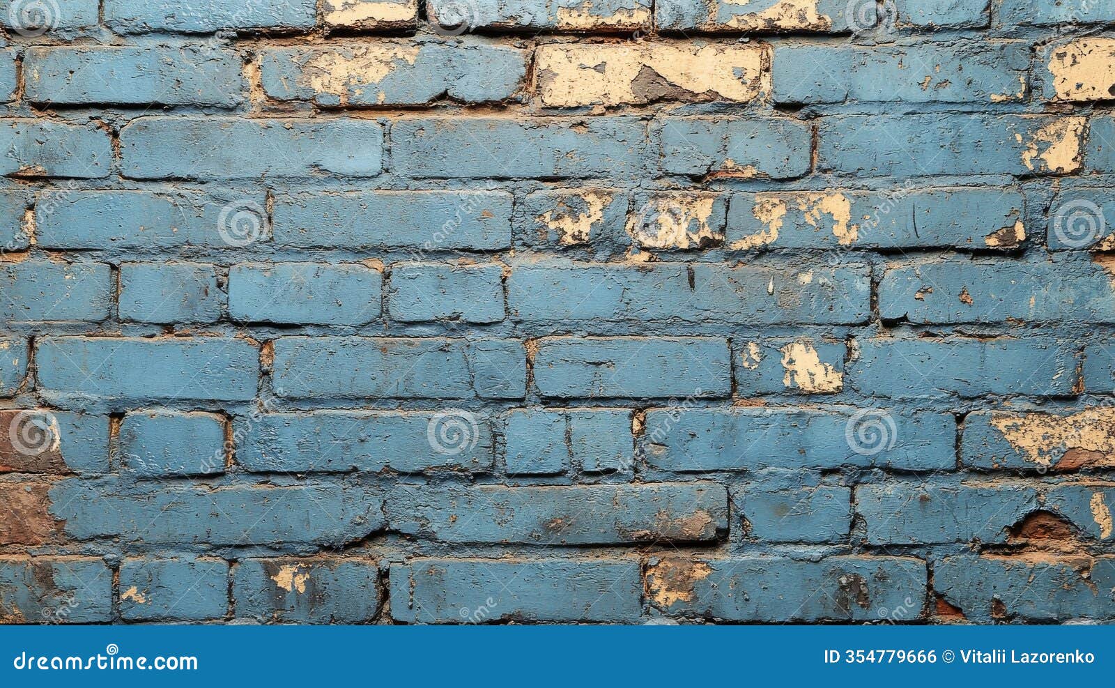 Rustic Blue Brick Wall for Vintage Backdrops and Textured Designs Stock ...
