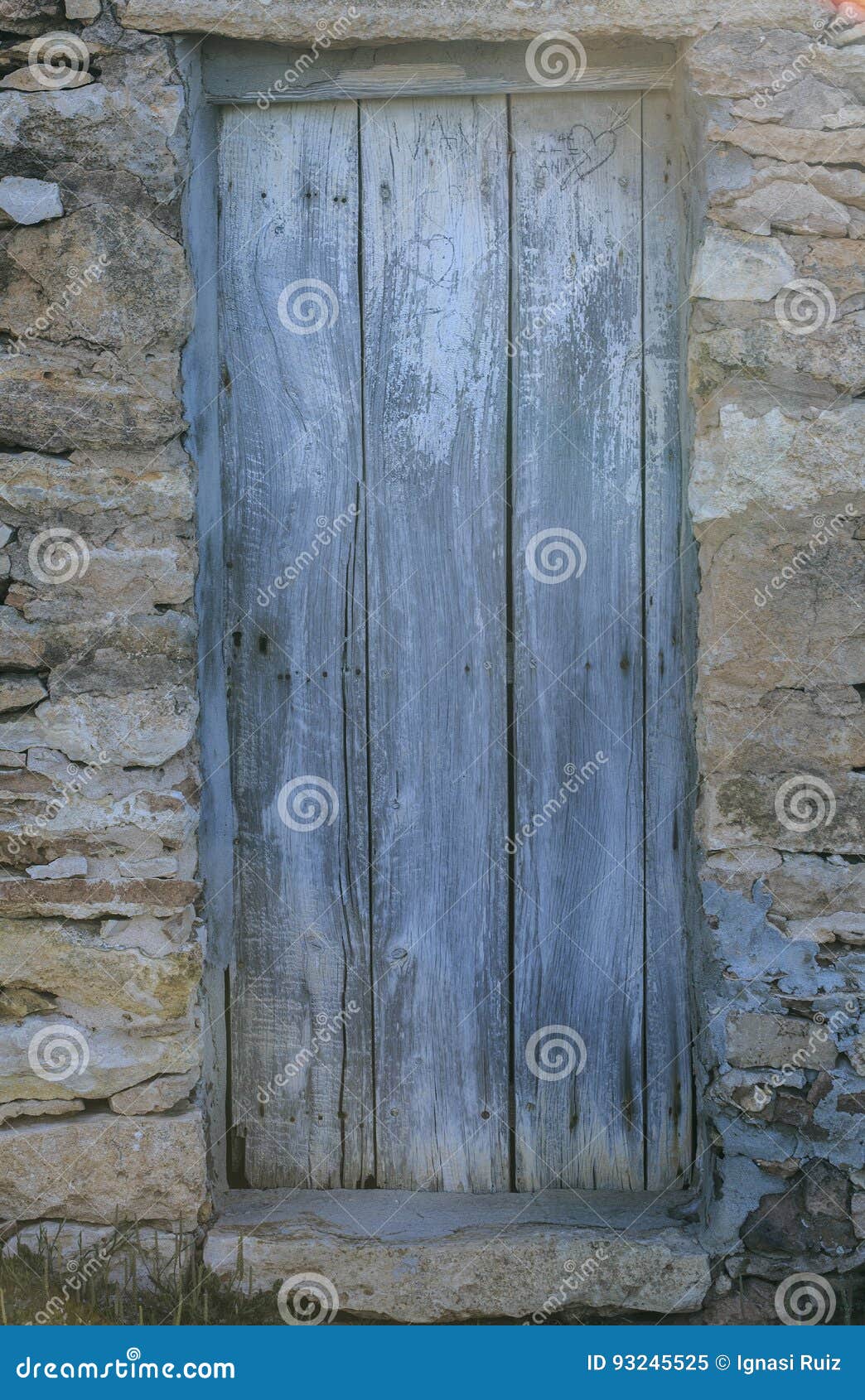Rustic blue wooden door stock image. Image of blue, vertical - 93245525