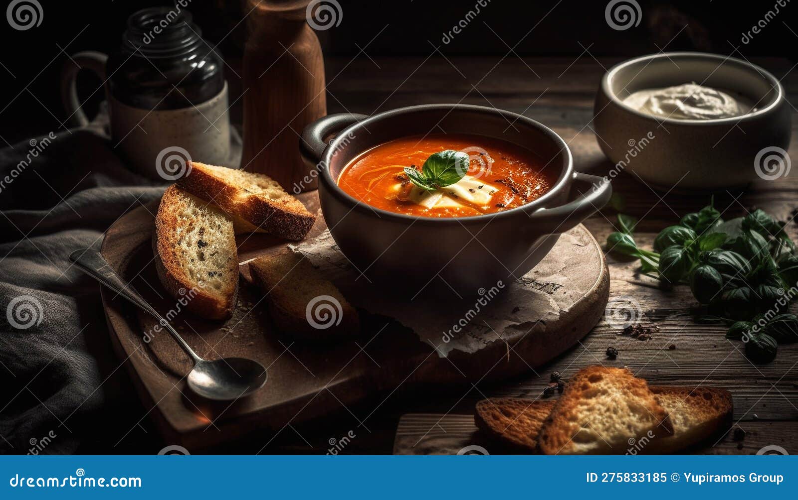 Rustic Bowl of Gourmet Vegetable Chowder Soup Generated by AI Stock ...