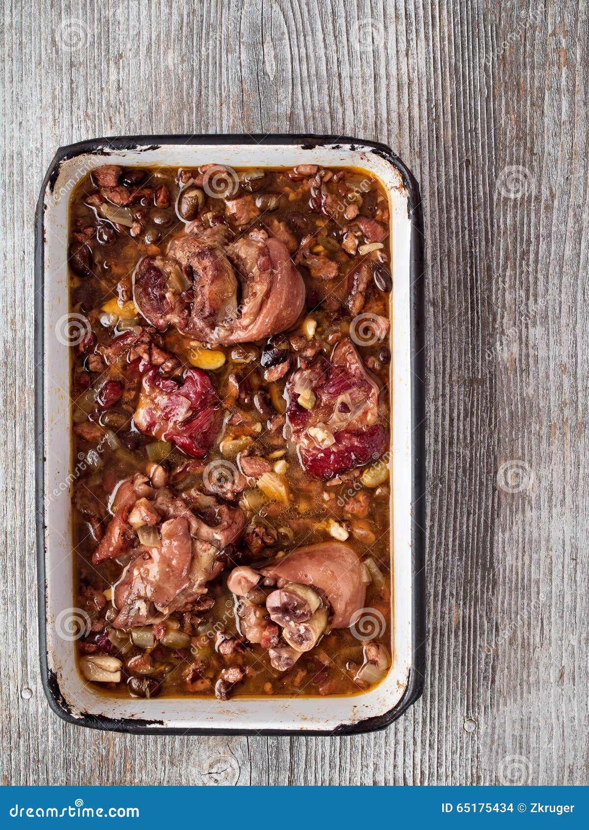 Rustic Brazilian Feijoada Pork with Black Bean Stew Stock Photo - Image ...