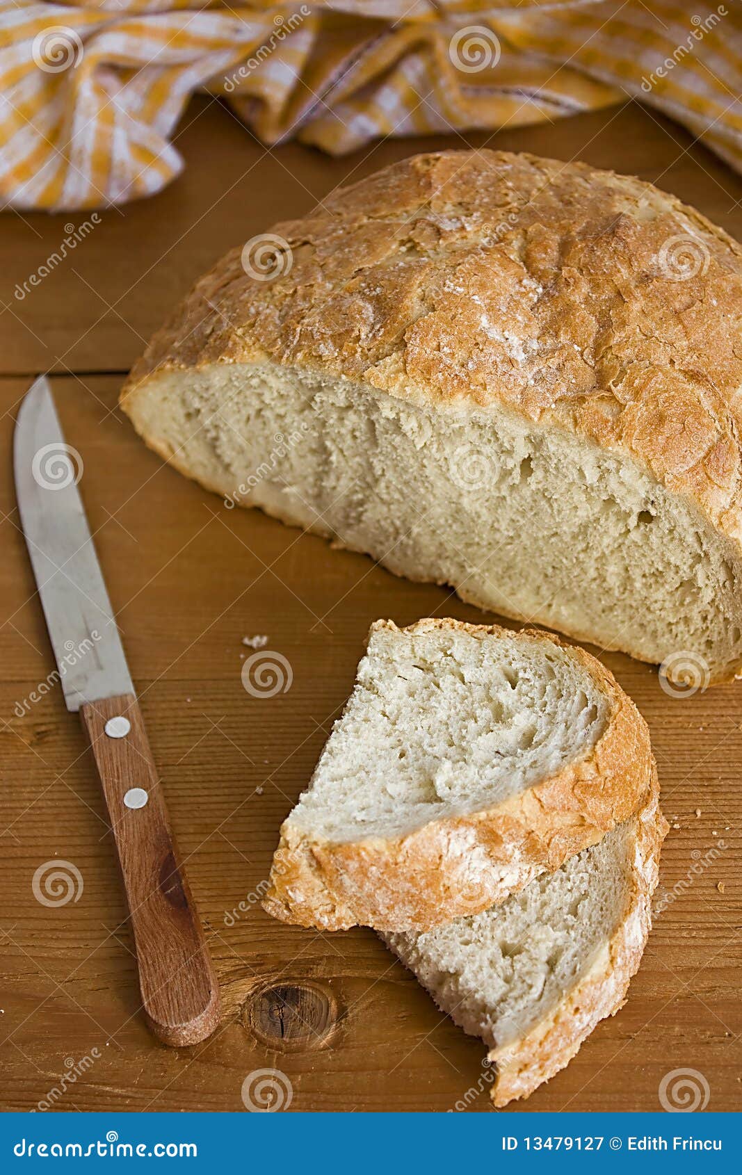 Rustic bread stock image. Image of rustic, peasant, knife - 13479127