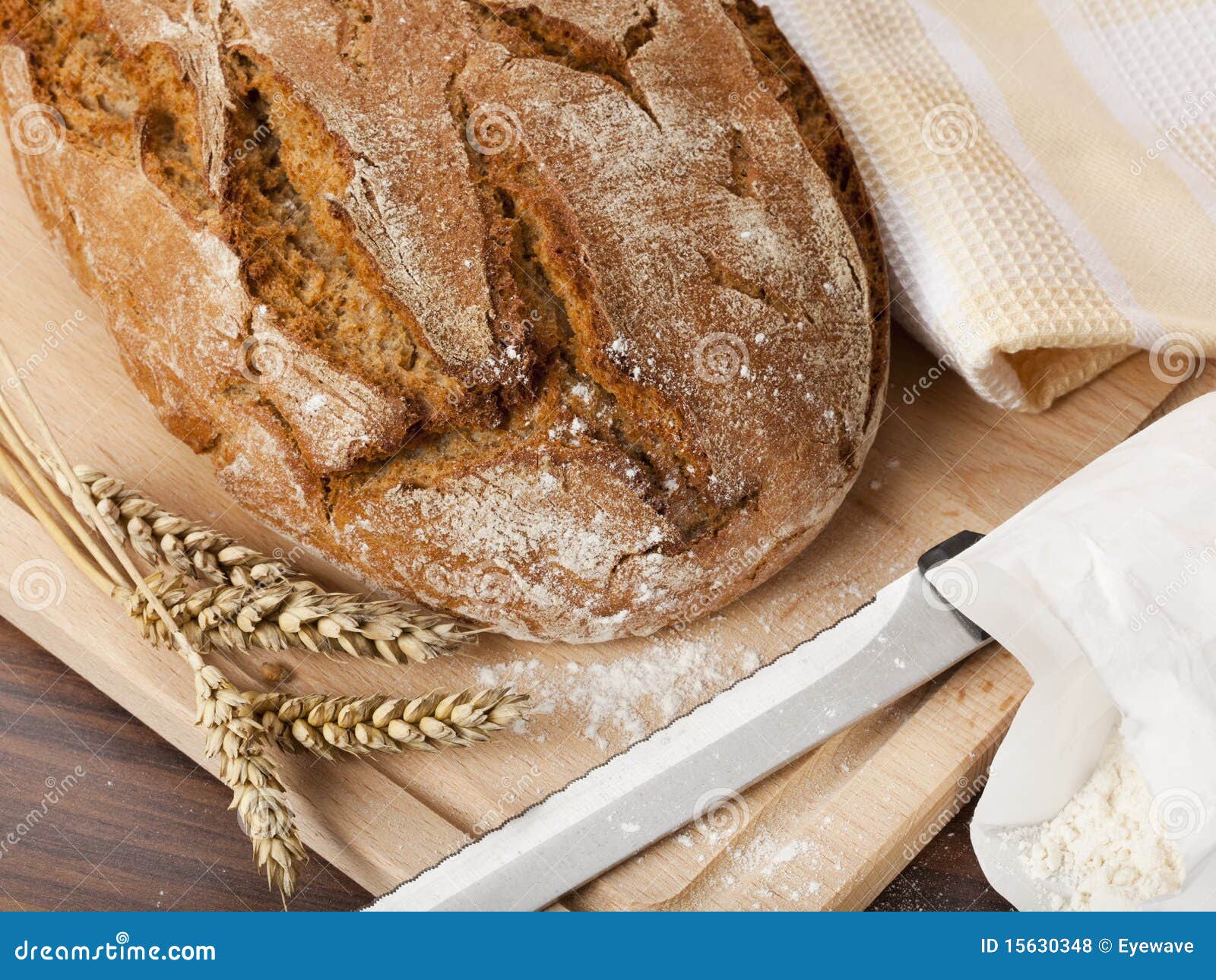 Rustic bread stock photo. Image of handcrafted, rustic - 15630348