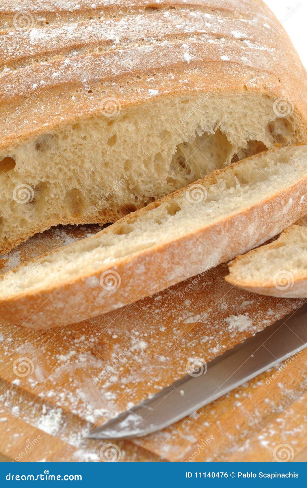 Rustic bread close up stock photo. Image of isolated - 11140476