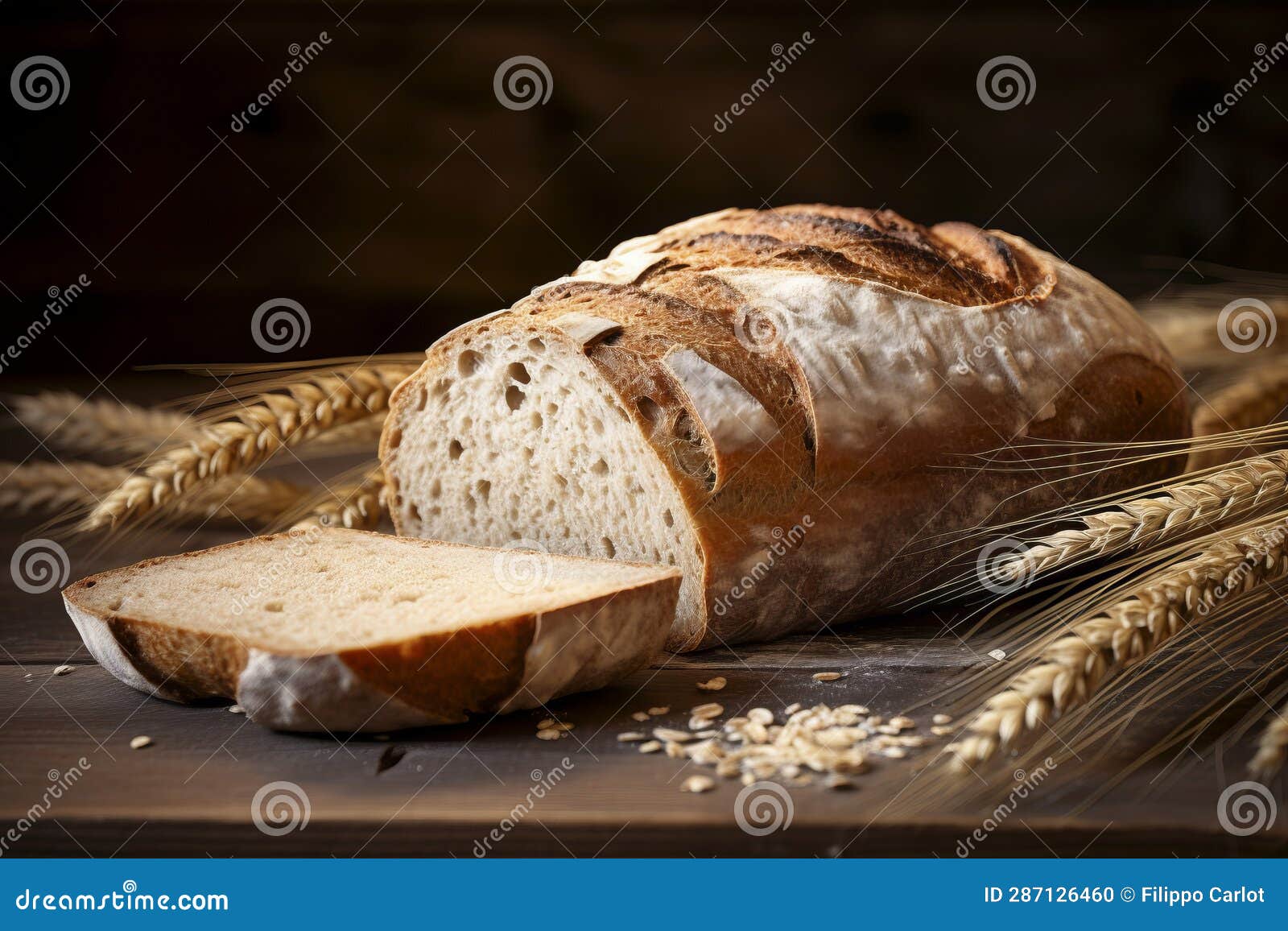 Rustic Bread Composition stock photo. Image of cuisine - 287126460
