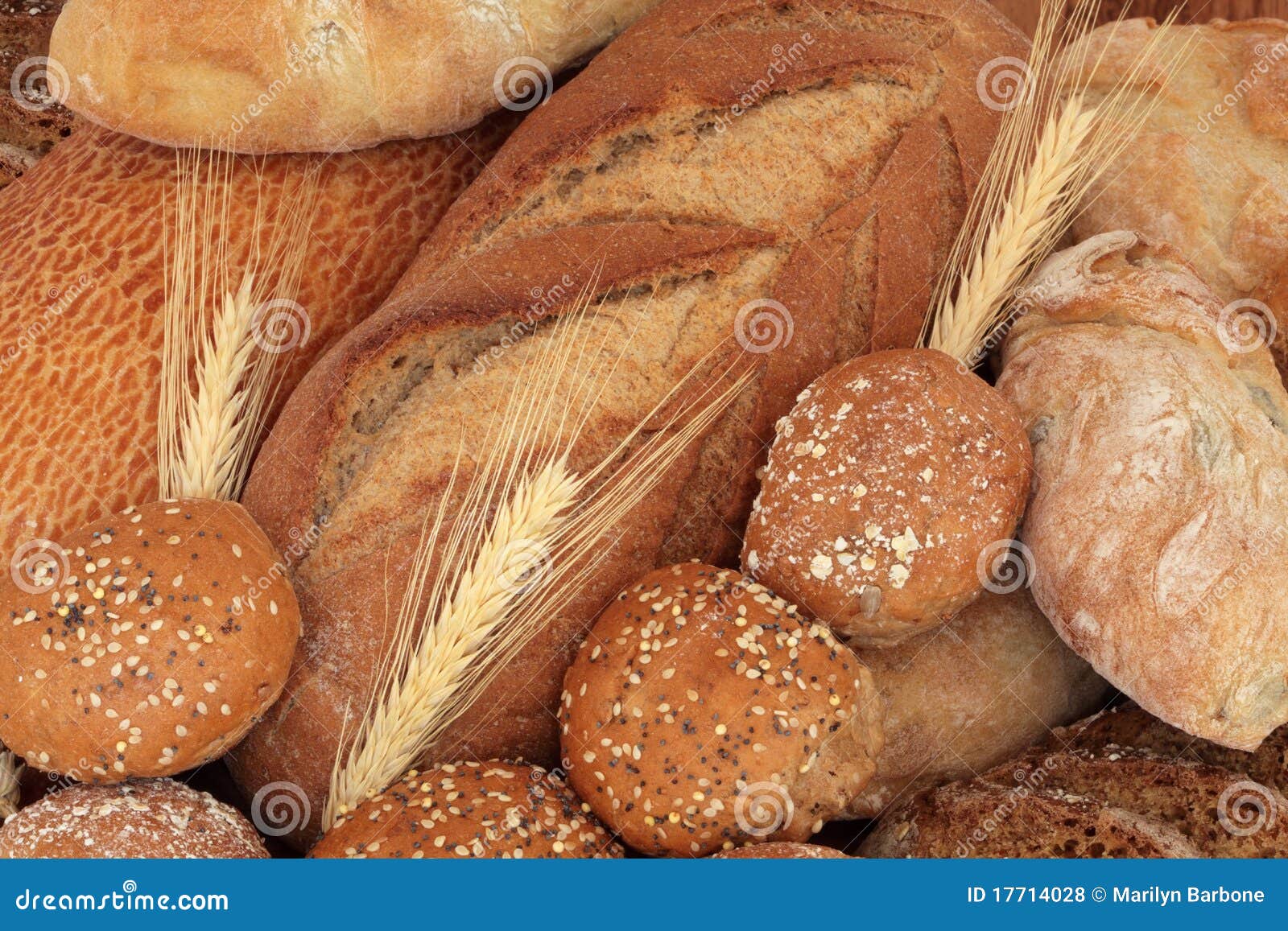 Rustic Bread and Rolls stock photo. Image of sourdough - 17714028