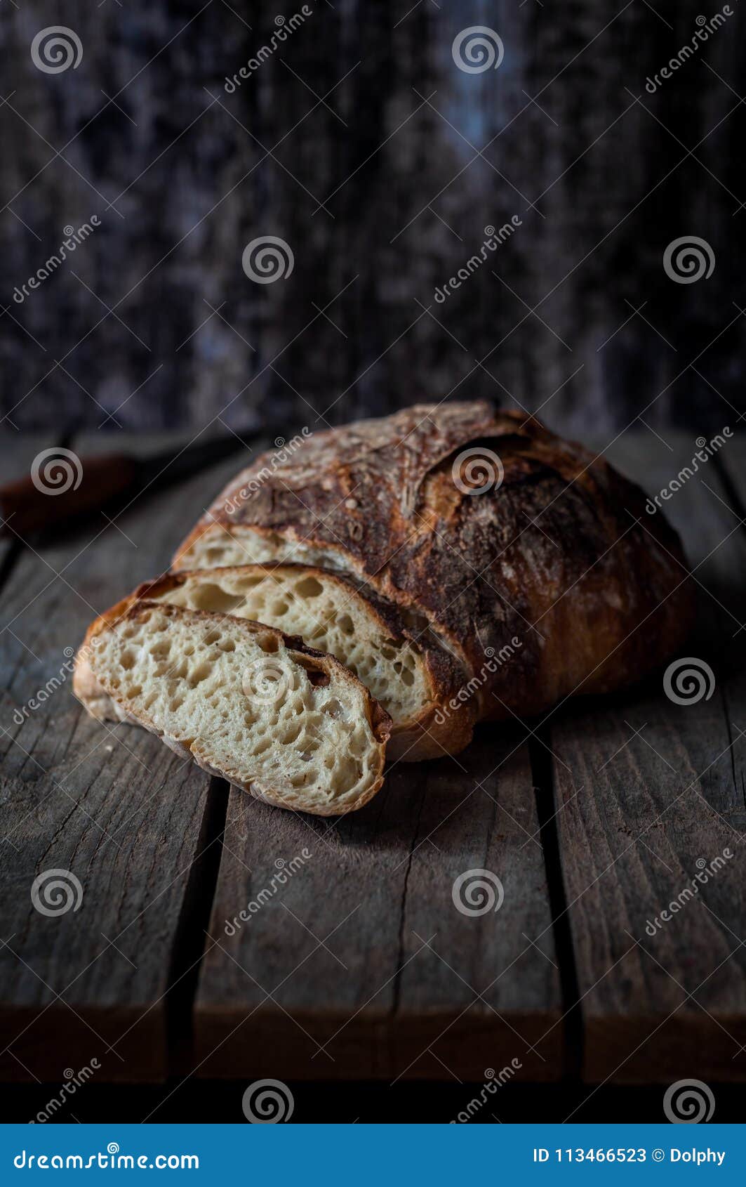 Rustic Bread stock image. Image of food, dark, natural - 113466523