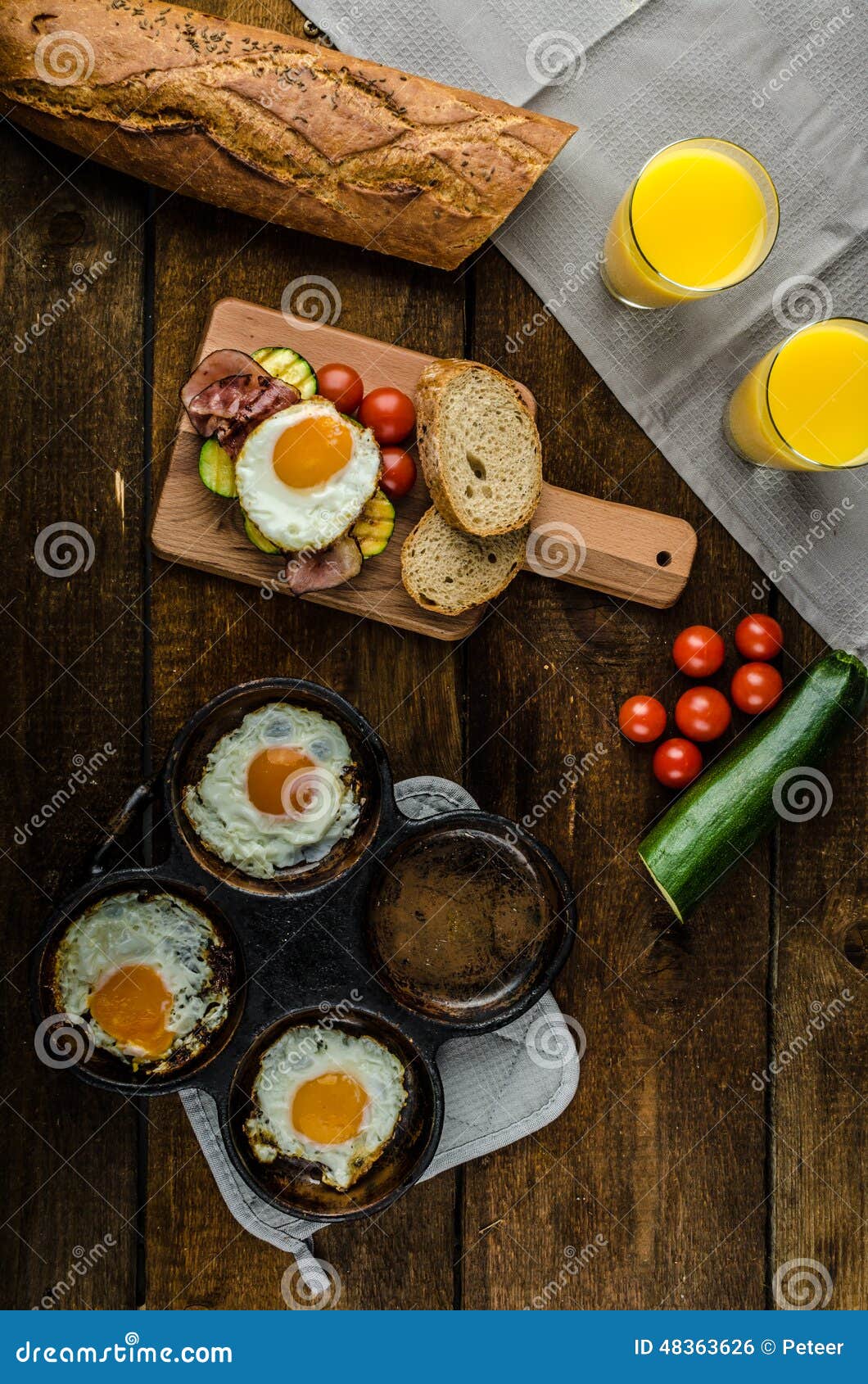 Rustic breakfast stock photo. Image of drink, breakfast - 48363626