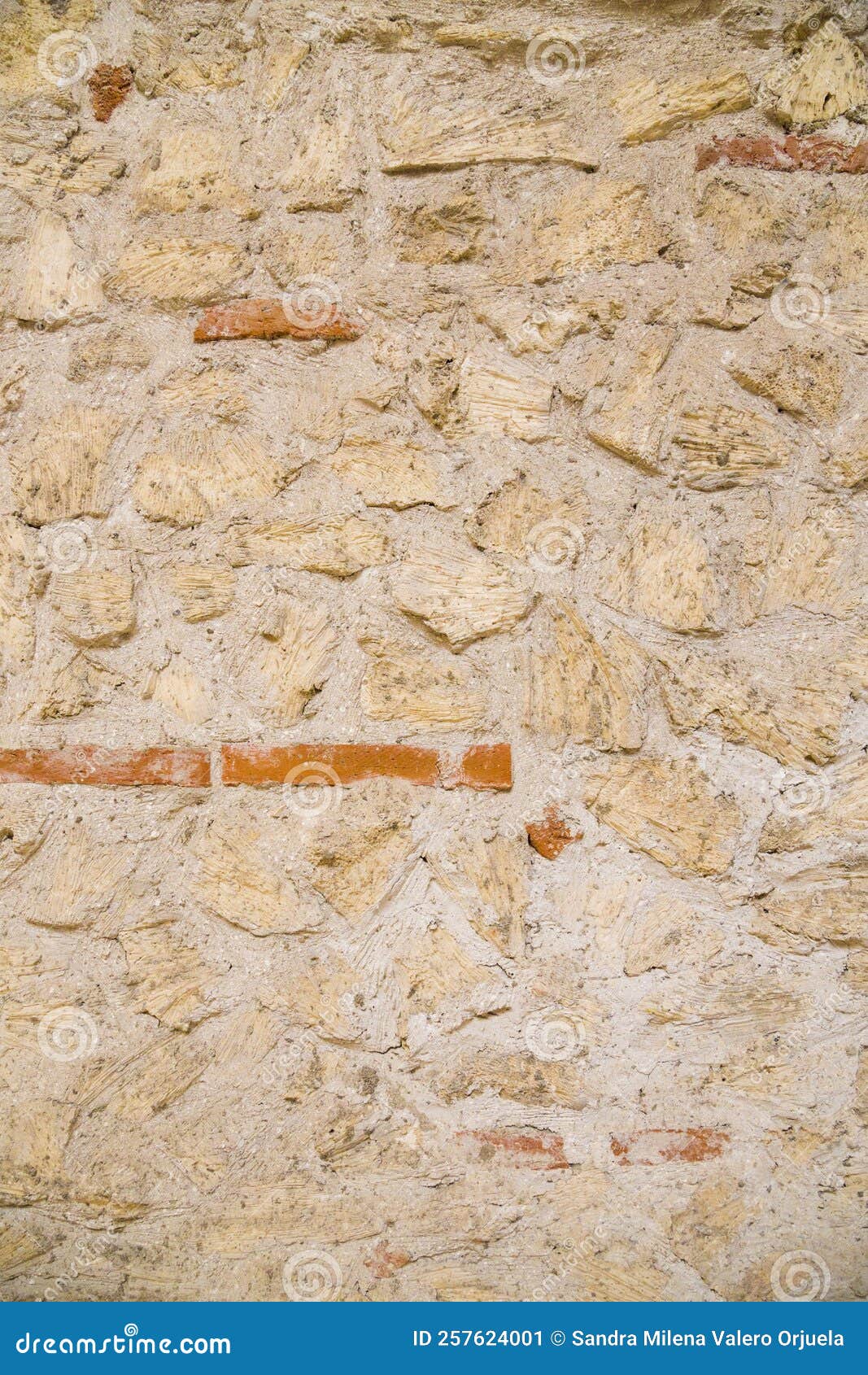 Rustic Brick and Stone Texture Beige Stock Image - Image of stone, tile ...