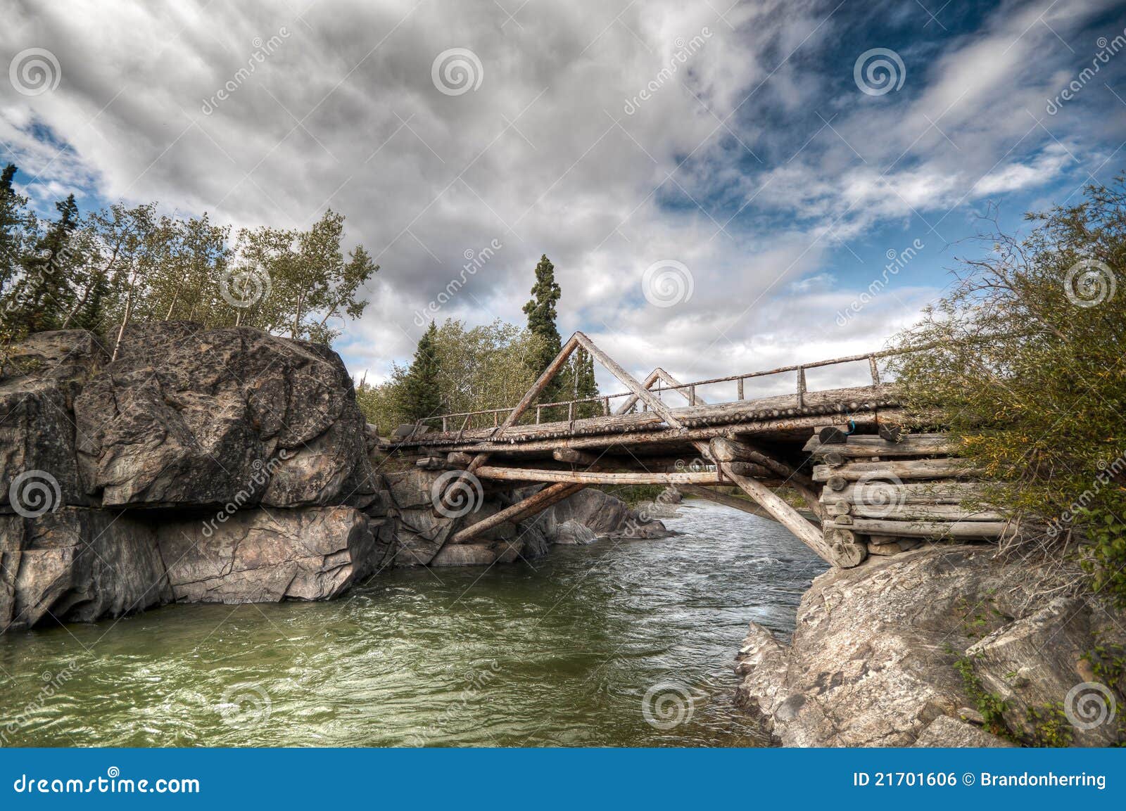 Rustic bridge stock photo. Image of river, alaska, scene - 21701606