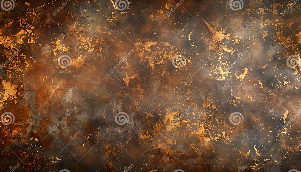 Rustic Bronze Copper Texture Background Aged Grunge Effect Abstract ...