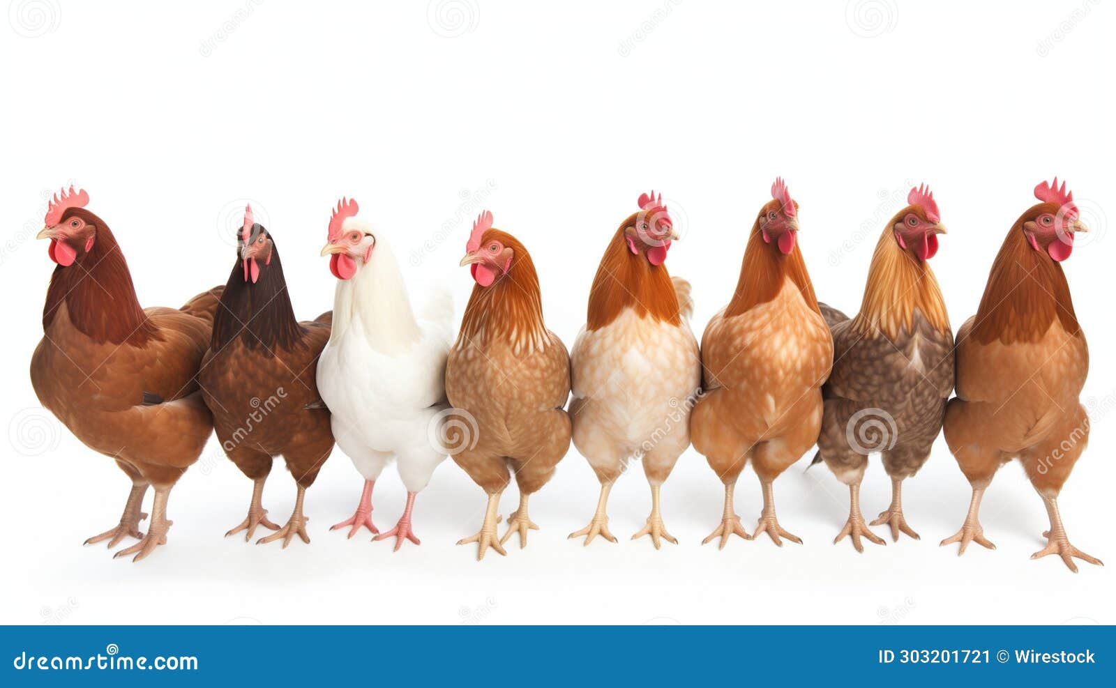 Rustic Brood: a Group of Chickens Stock Illustration - Illustration of ...