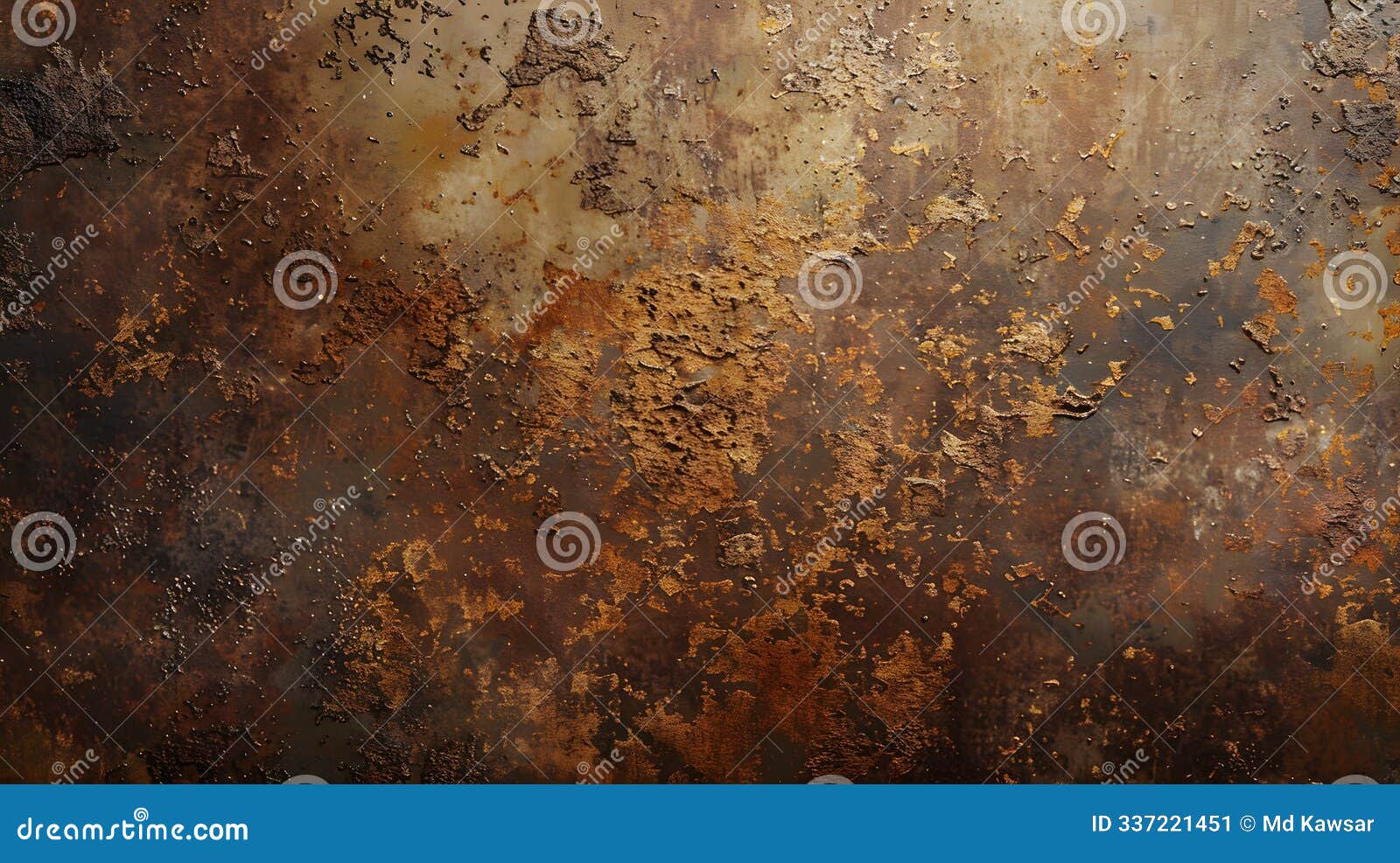 Rustic Brown Wall Texture with Aged Metal Stock Illustration ...