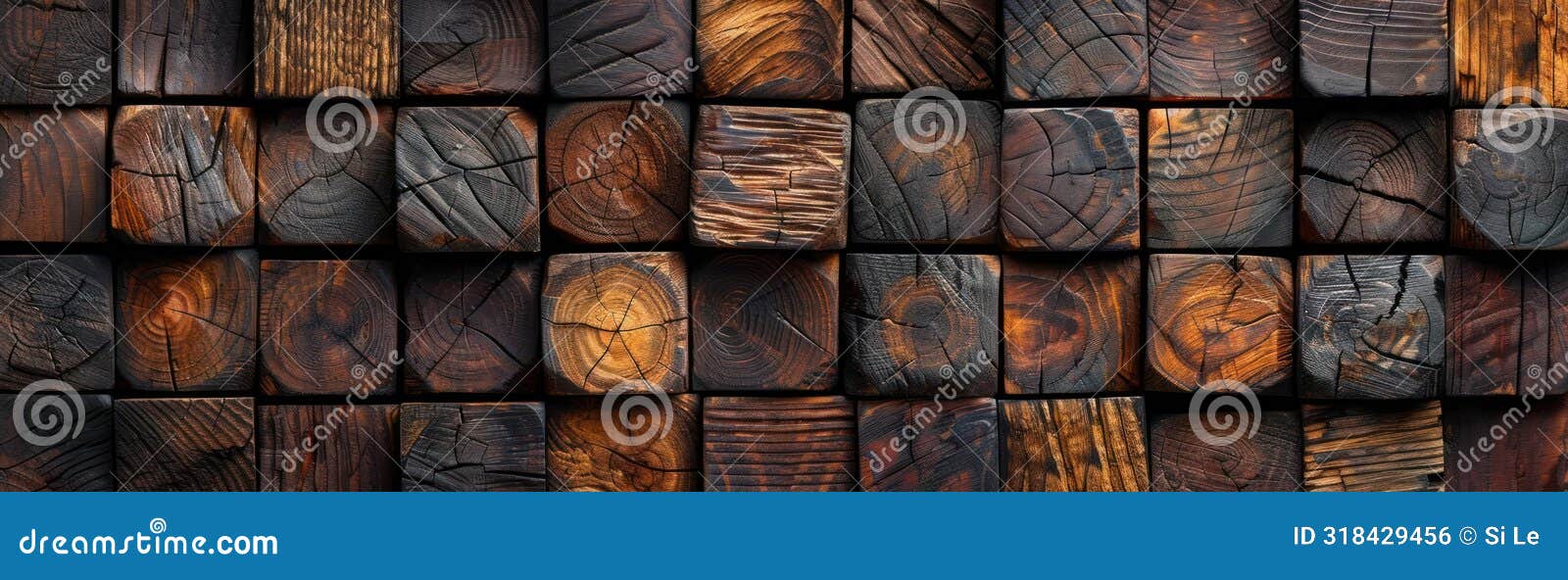 Rustic Brown Wooden Cube Texture Background For Seamless Patterns ...