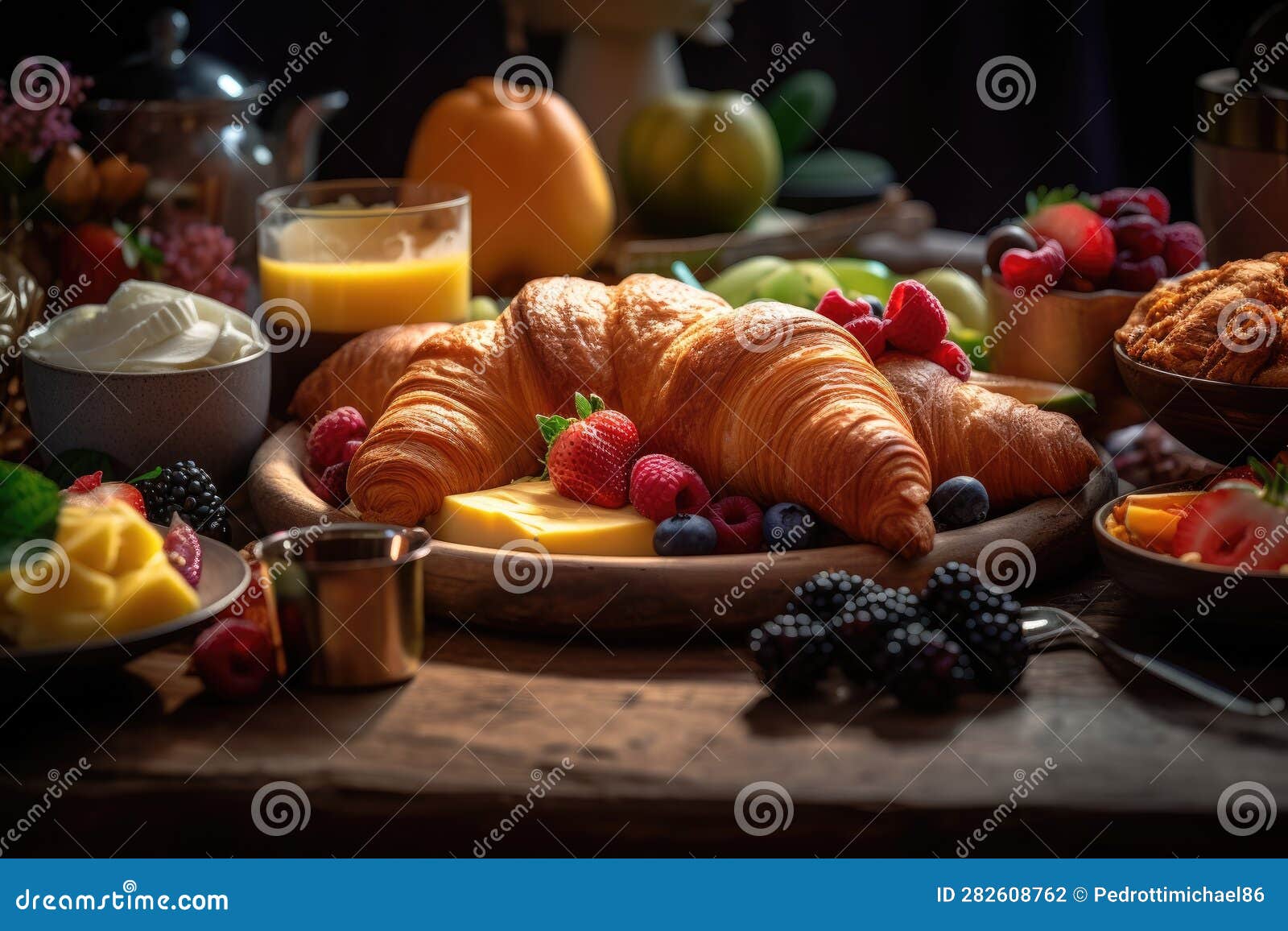 Rustic Brunch stock photo. Image of culinary, tasty - 282608762